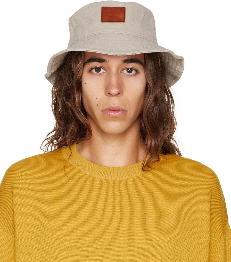 ACNE STUDIOS Leather Patch Bucket Hat | endource