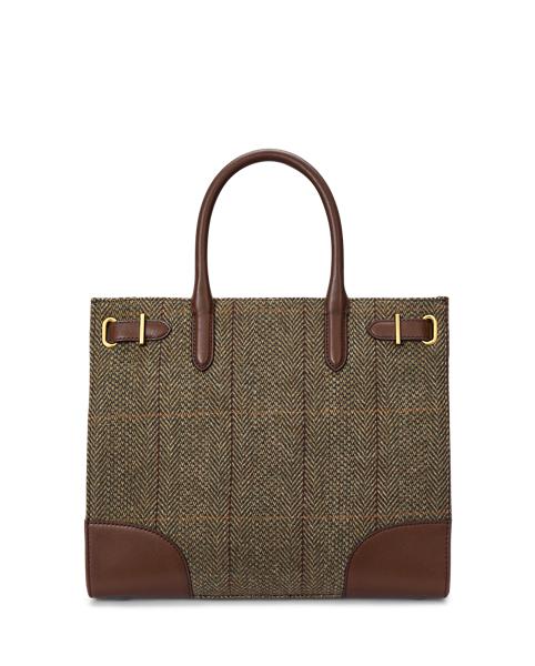 LAUREN RALPH LAUREN Herringbone Tweed Medium Devyn Tote Bag | endource