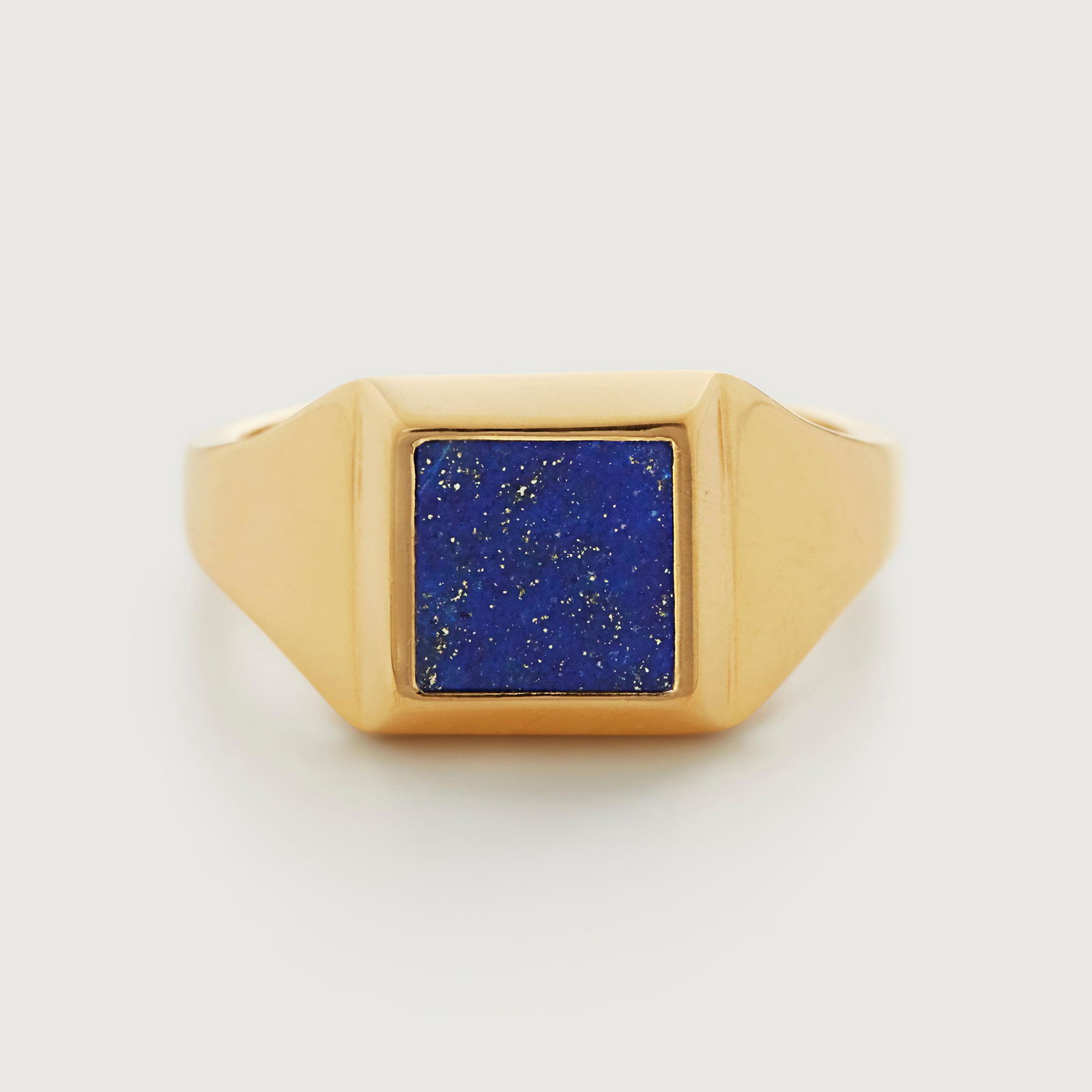 MONICA VINADER Signature Signet Gemstone Ring in 18k Gold Vermeil ...