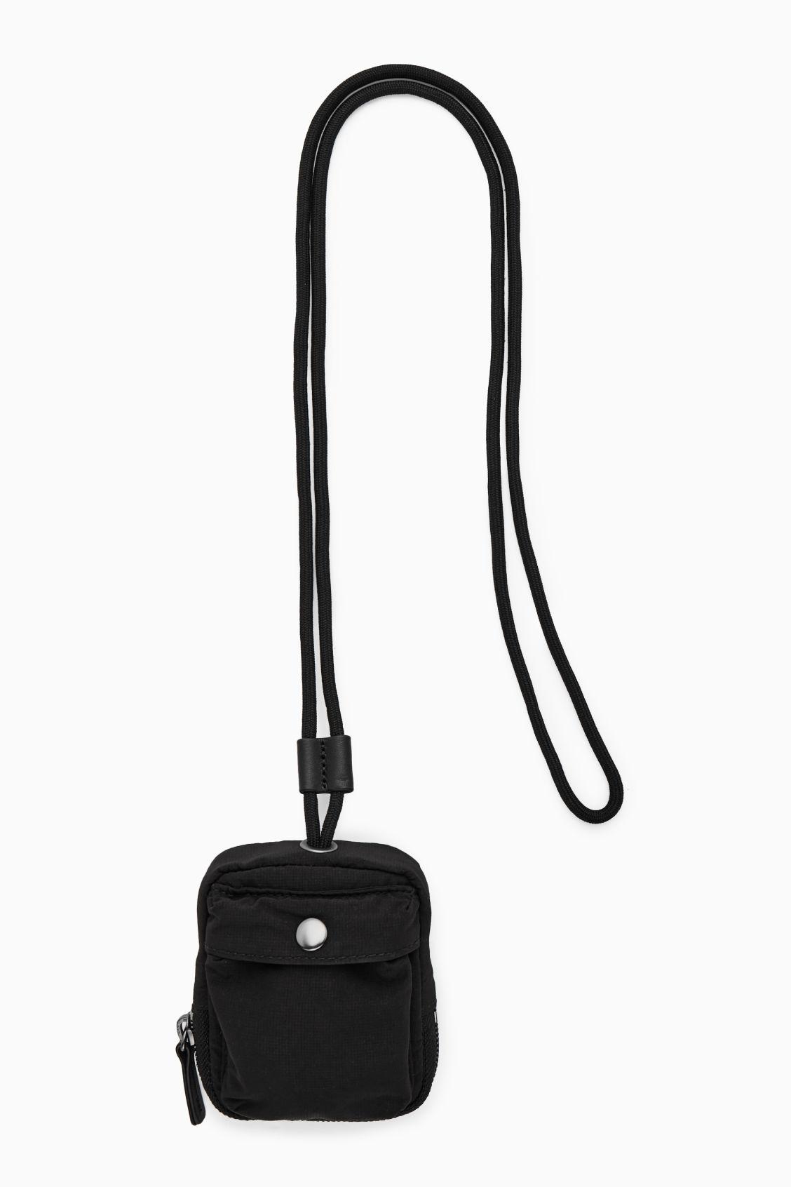 COS Mini Nylon Crossbody Pouch in BLACK | endource