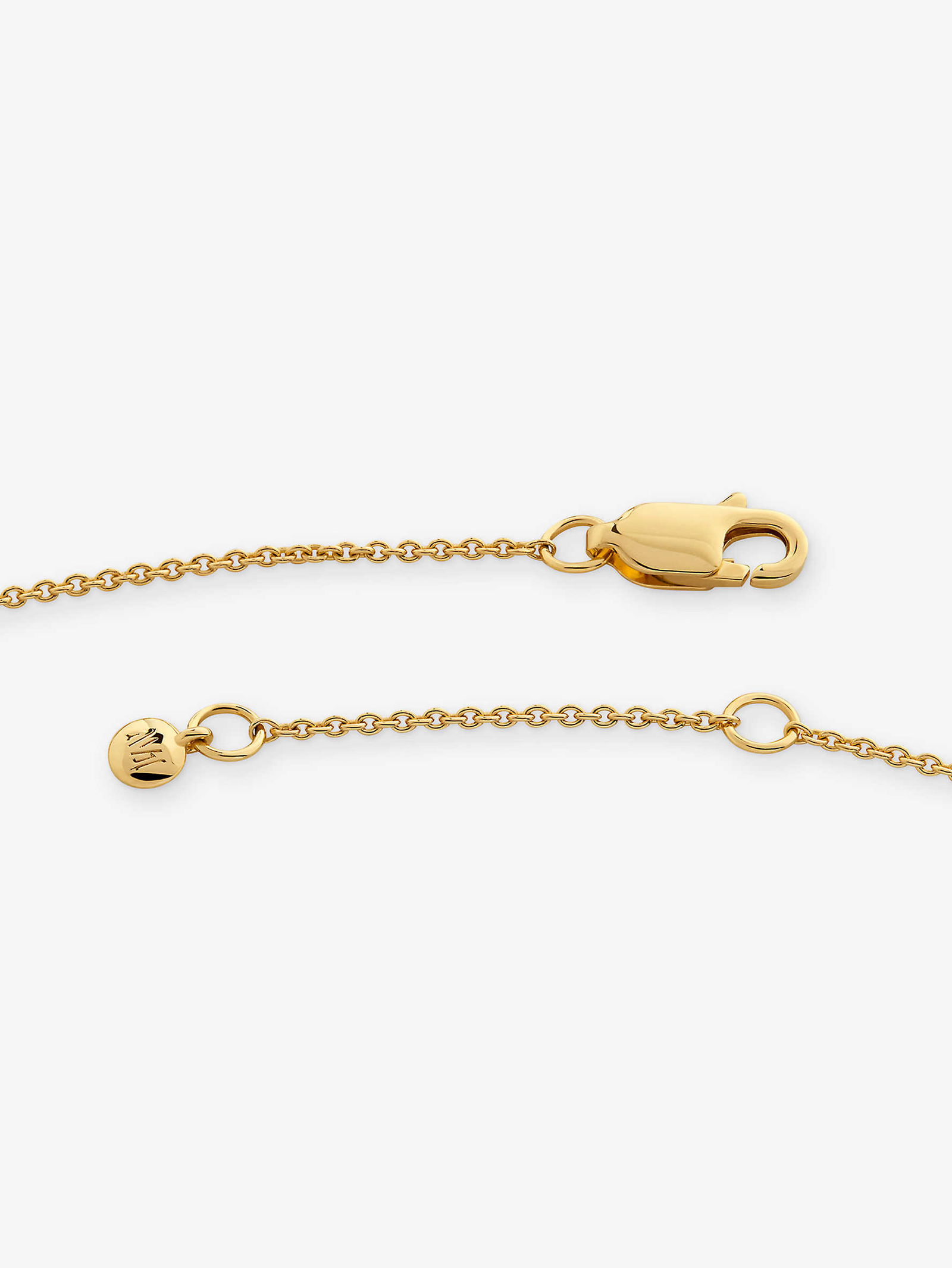 MONICA VINADER Initial Y Stamp 18ct Yellow Gold Vermeil Chain Bracelet ...