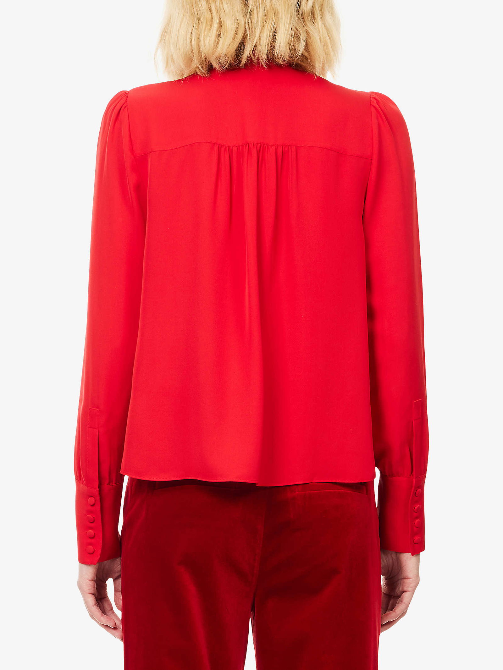 ME+EM Layering Tie Silk Shirt | endource