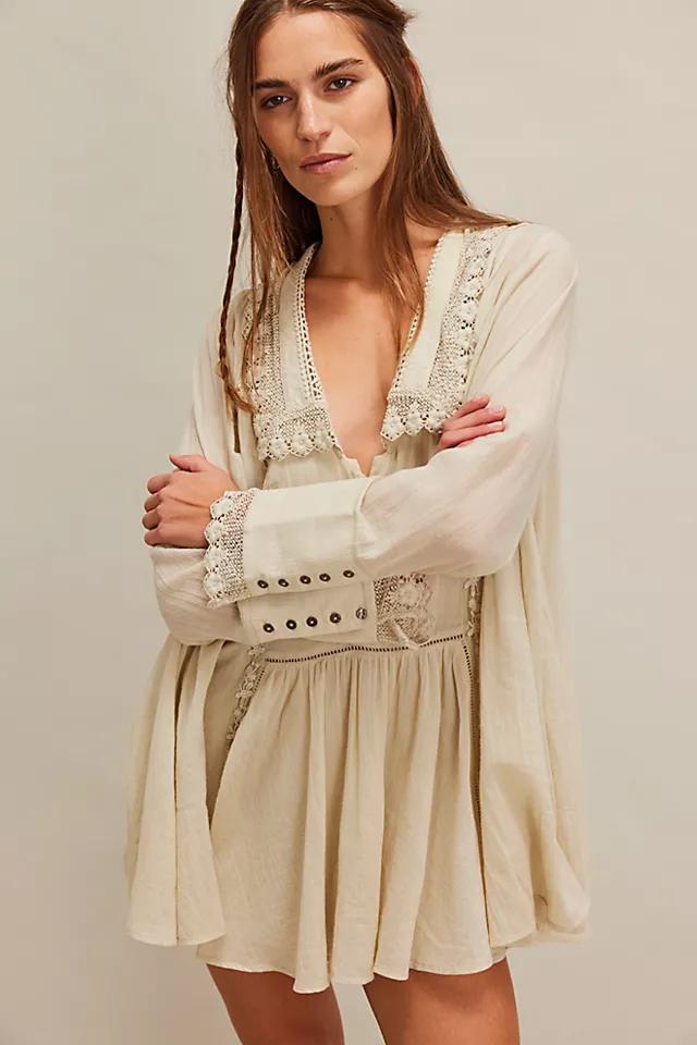 FREE PEOPLE Victorian Mini Dress in Lima Bean | endource