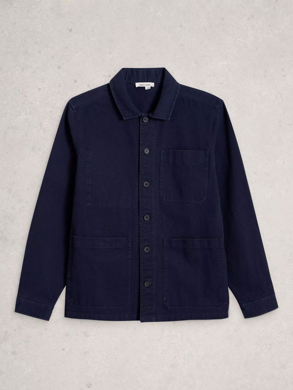 WHITE STUFF Westgate Utility Overshirt, Blue Midnight | endource