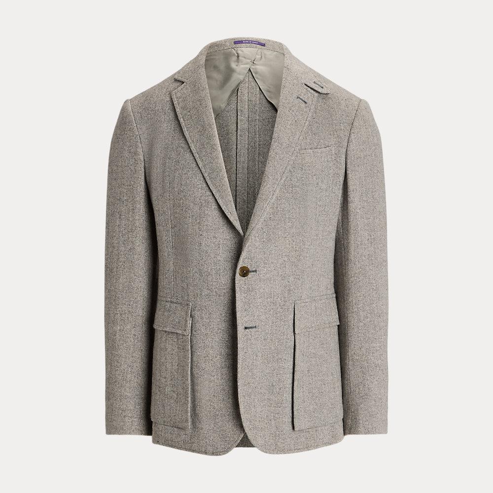 RALPH LAUREN PURPLE LABEL Kent Hand-Tailored Cashmere Jacket in Grey ...
