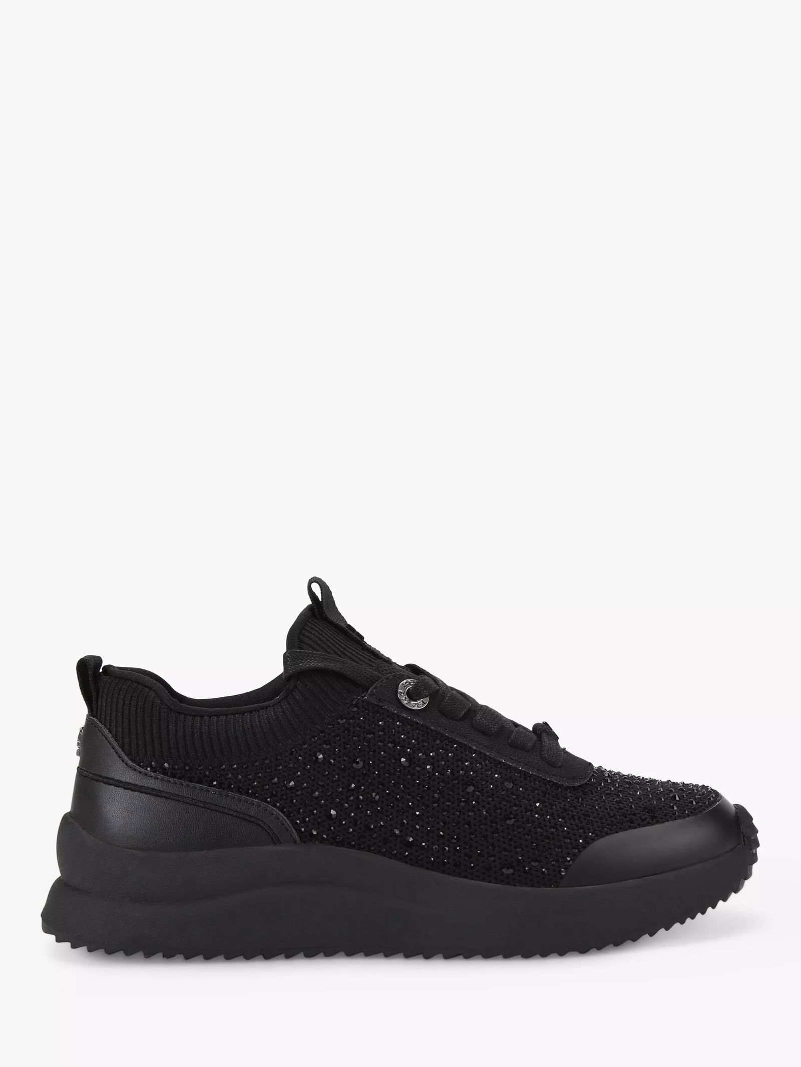 KG KURT GEIGER Layla Embellished Knit Lace Up Bling Trainers | endource
