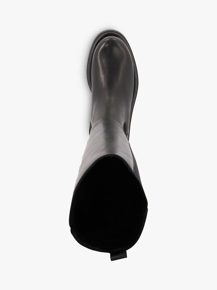Dune London Temmie Leather High Leg Chelsea Boots | endource