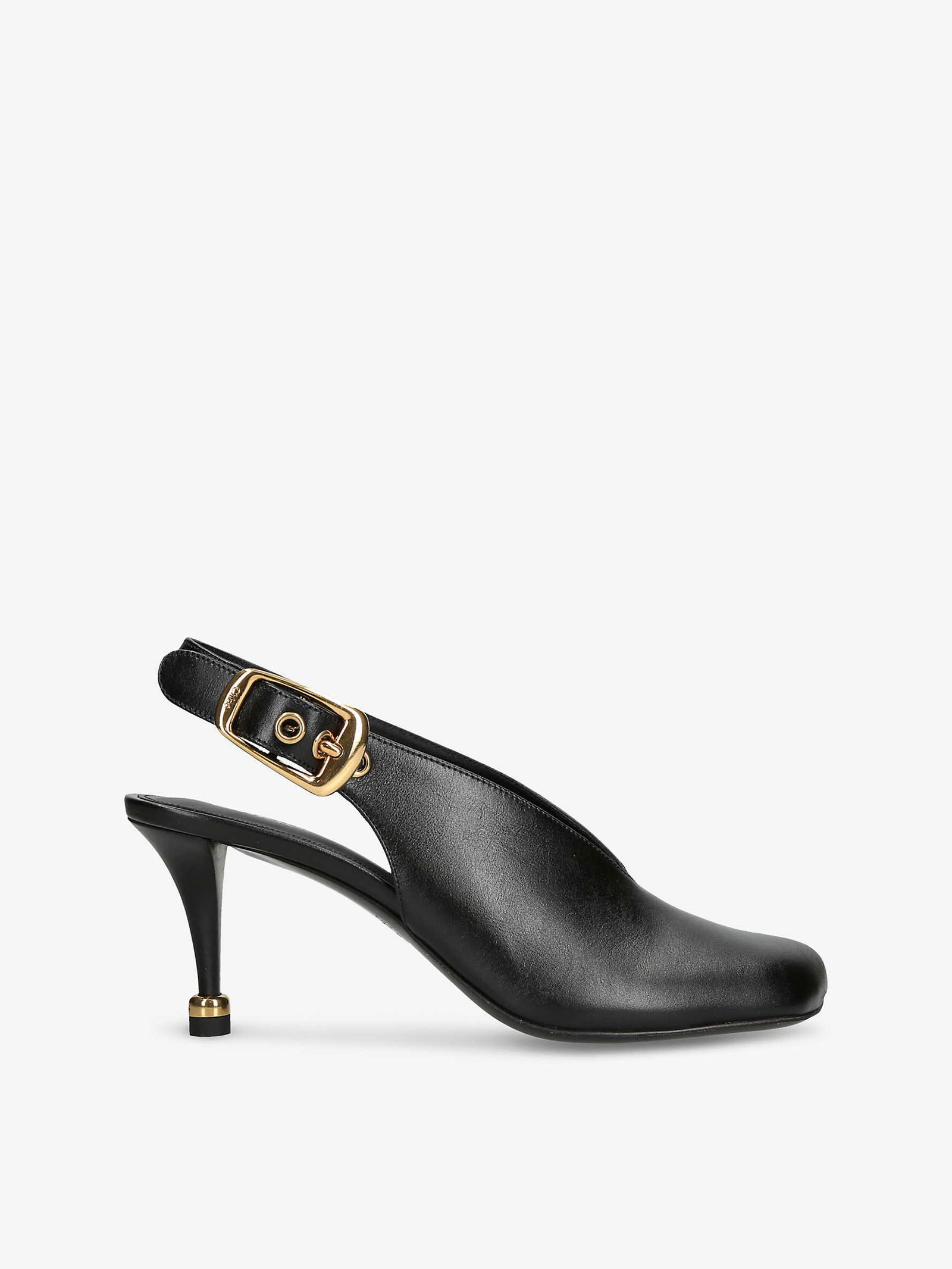 CHLOÉ Andrea Slingback Leather Heeled Pumps in BLACK | endource