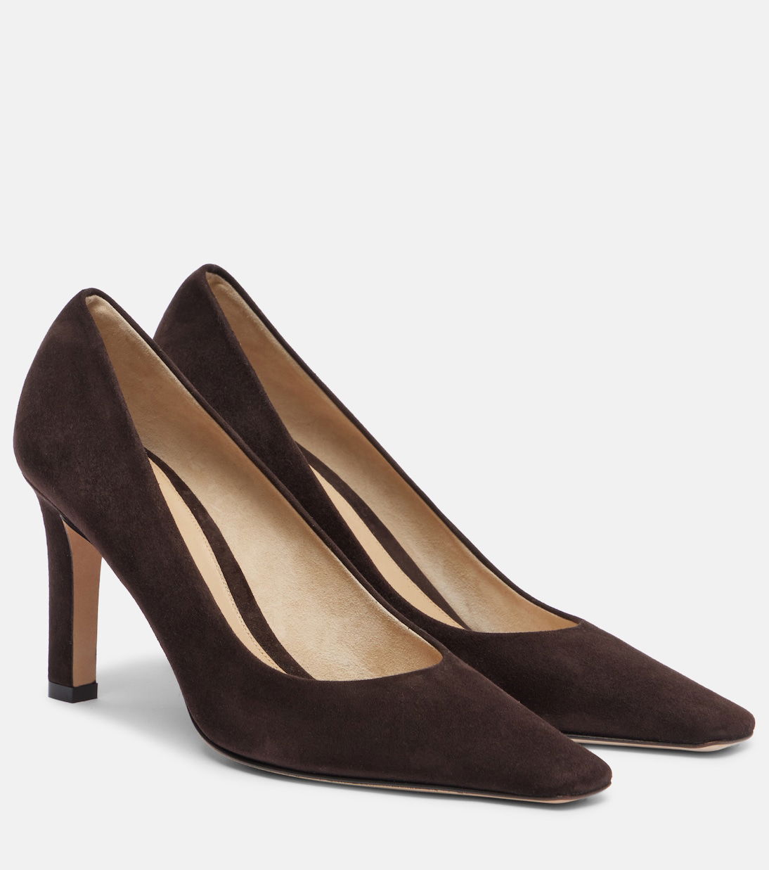 THE ROW Carla 80 Suede Pumps | endource