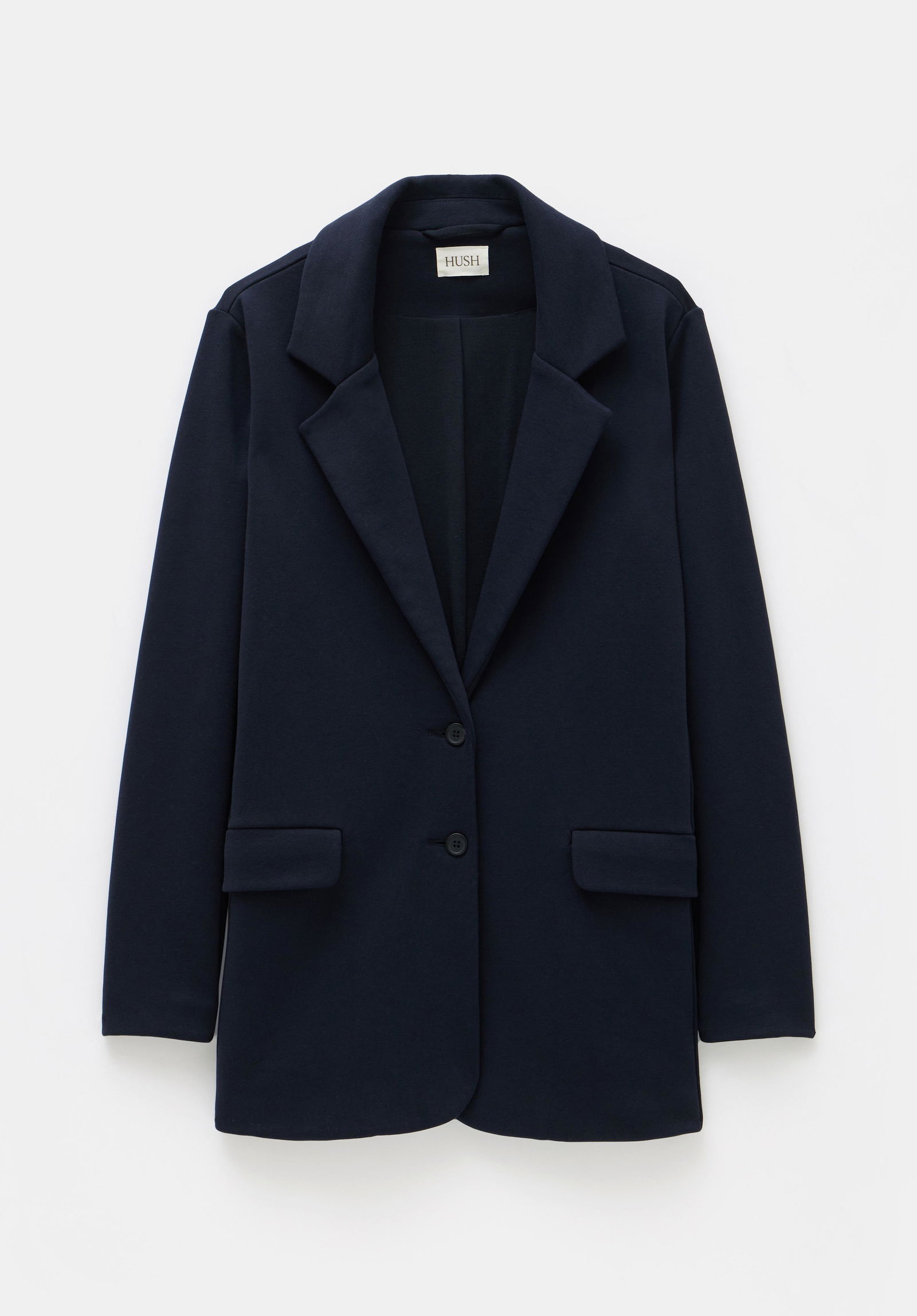 HUSH Emery Jersey Blazer in Navy | endource