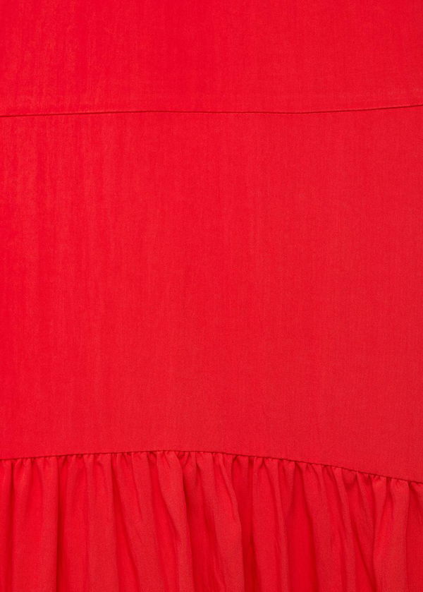 MANGO Long Dress With Gathered Hem | endource