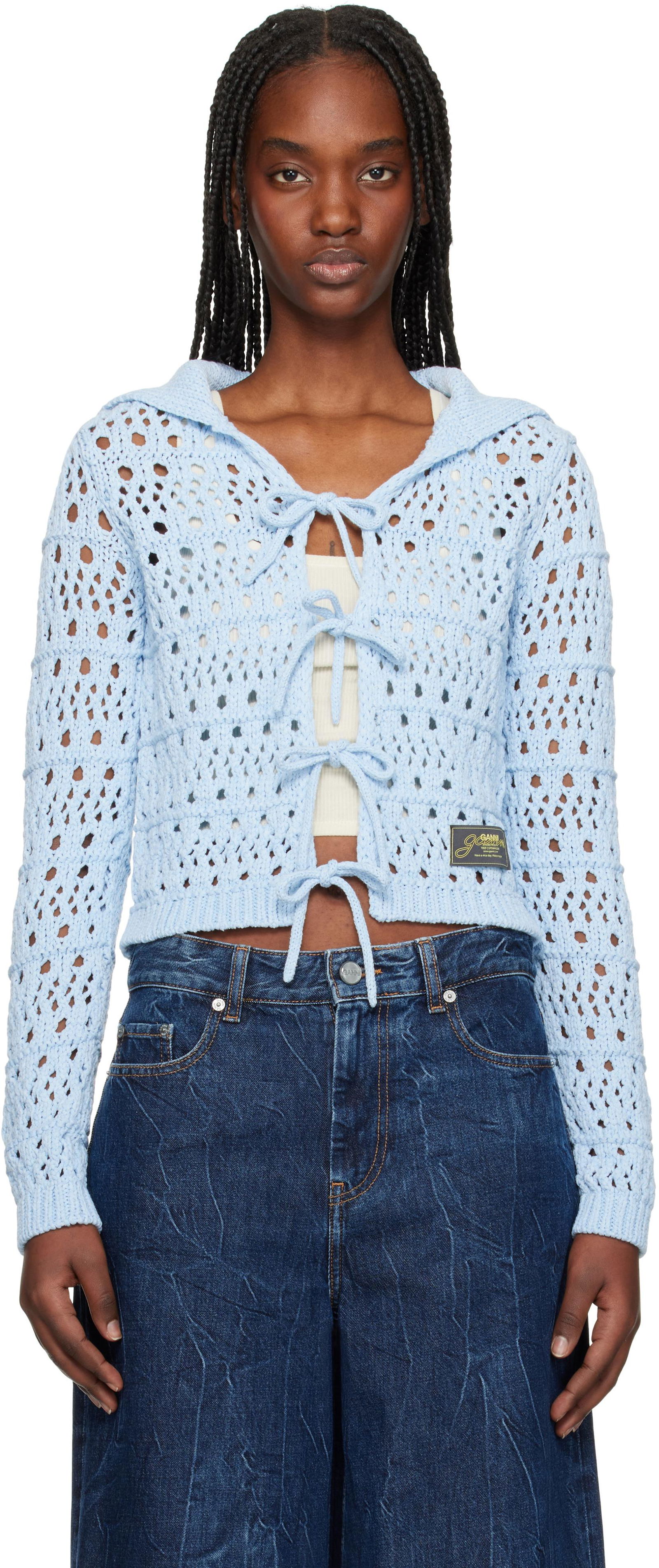 GANNI Tie String Cardigan | endource