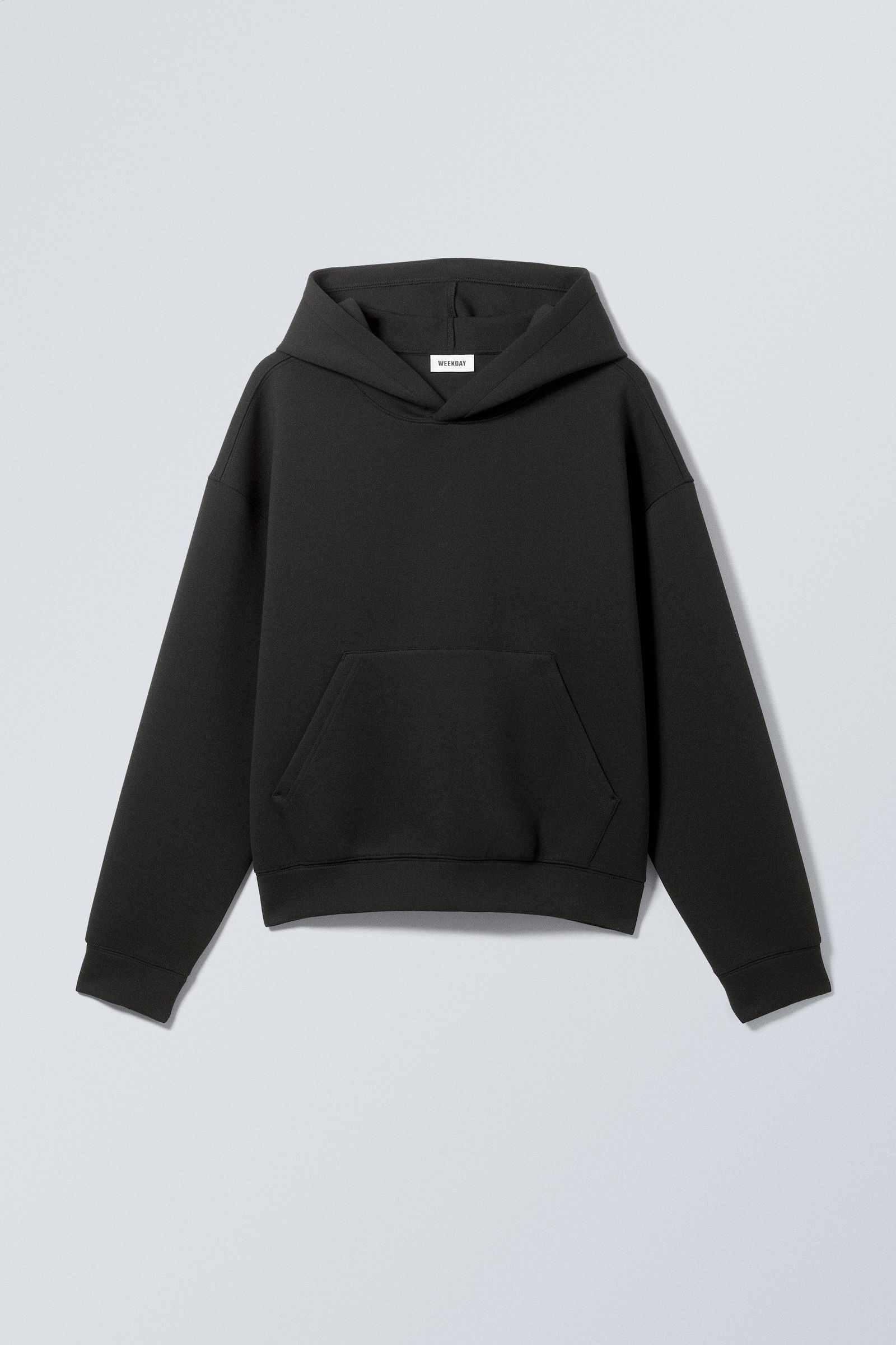 WEEKDAY Simon Scuba Hoodie in Black | endource