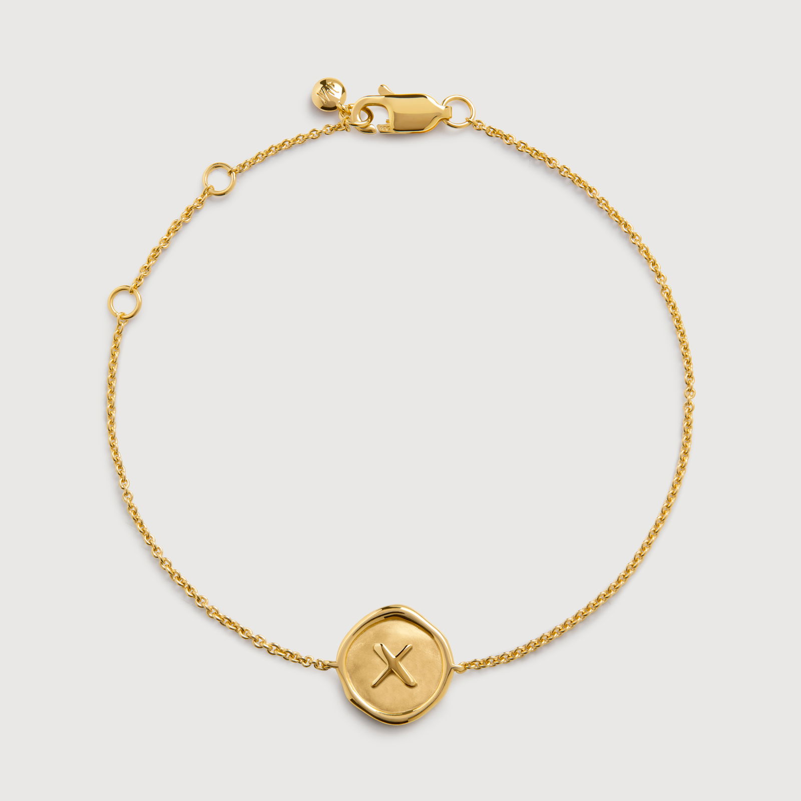 MONICA VINADER Initial X Stamp Chain Bracelet | endource