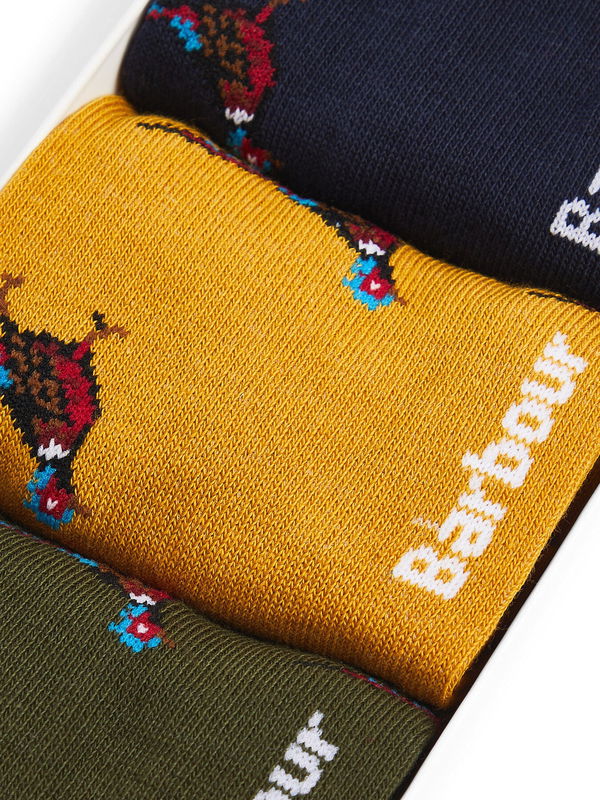 BARBOUR Pheasant Socks Gift Box | endource