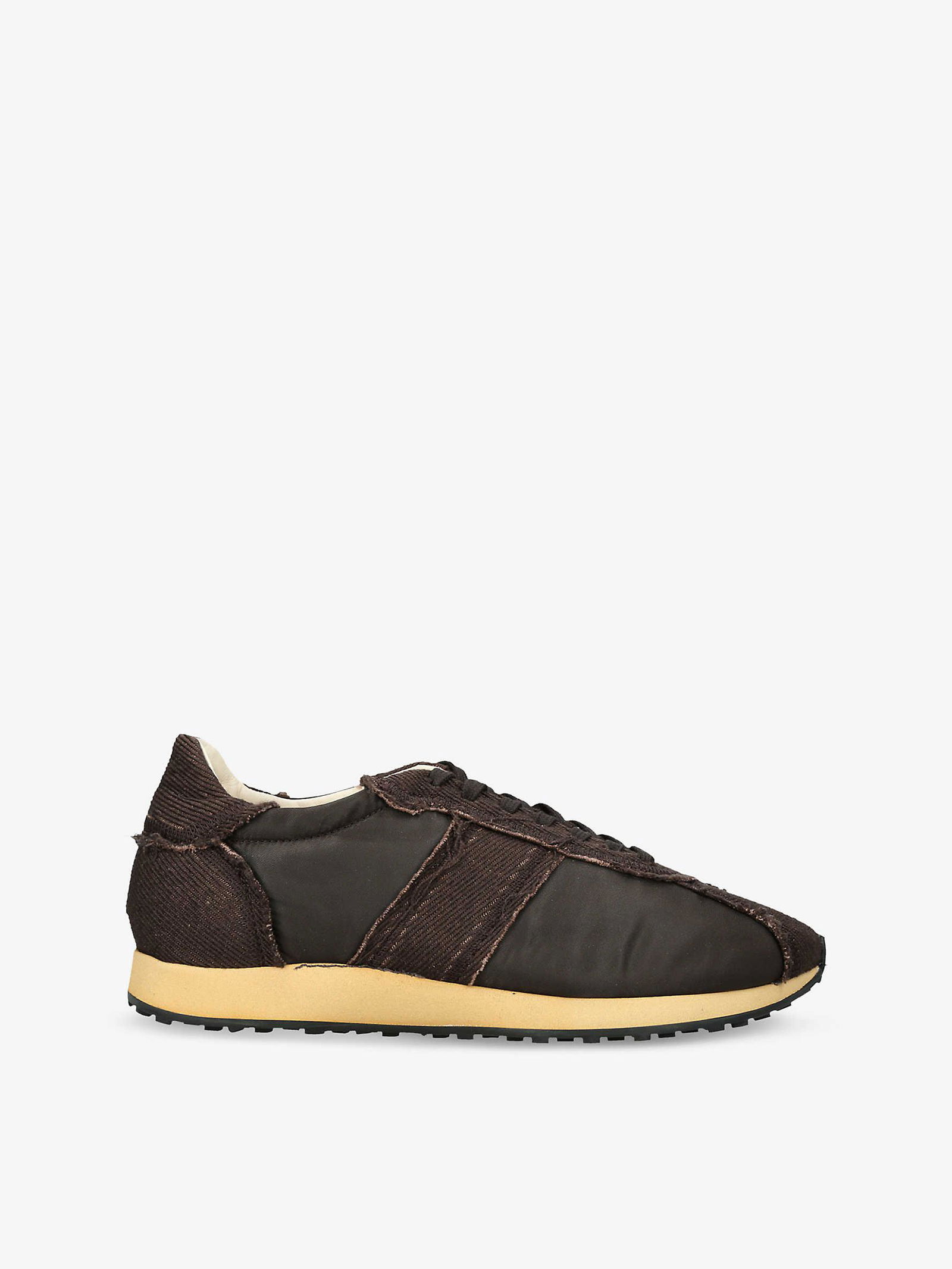 THE ROW Moveo Panelled Suede Low-Top Trainers in BROWN/OTH | endource