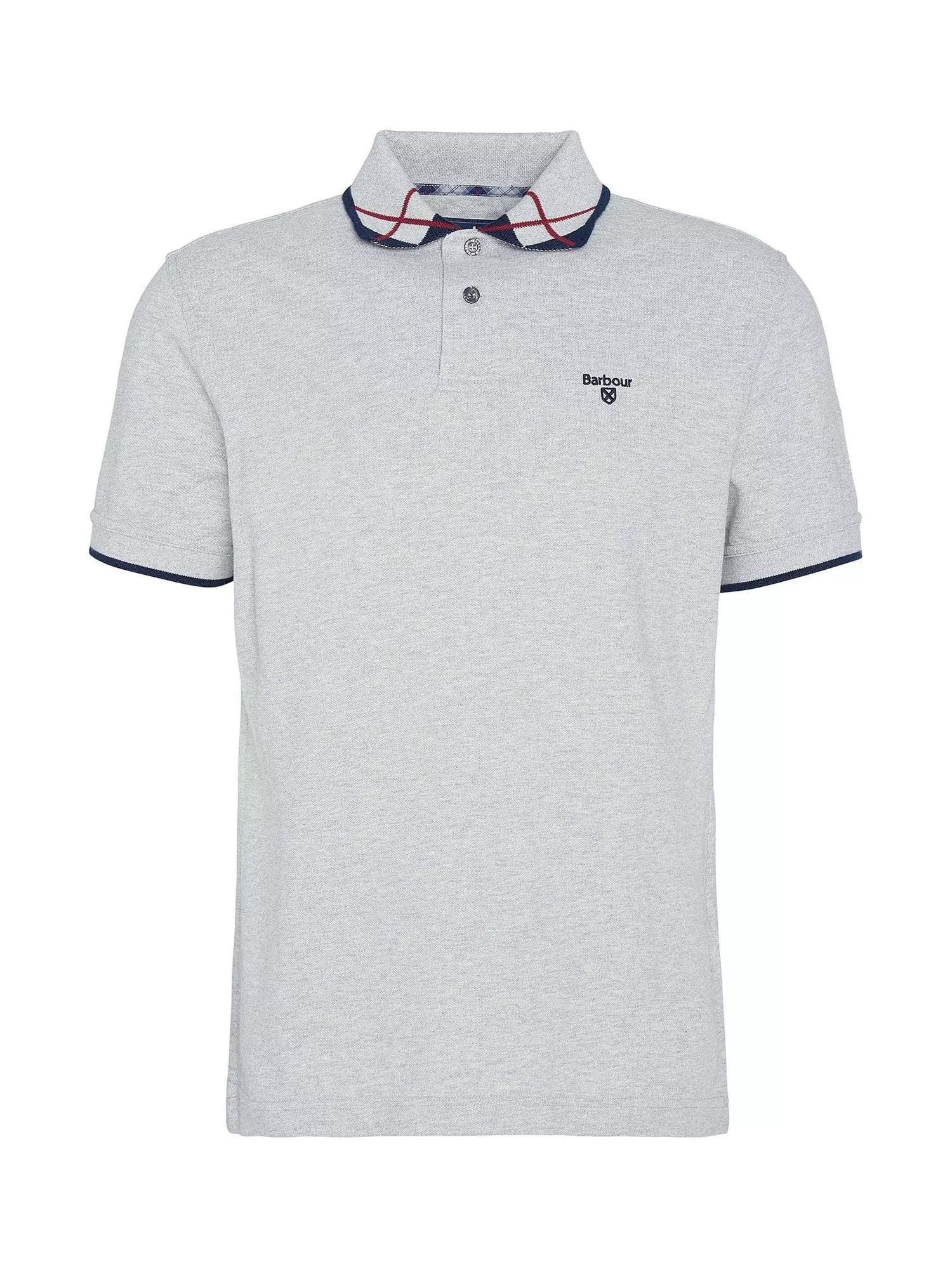 BARBOUR Brodie Short-Sleeved Polo Shirt in Grey Marl | endource