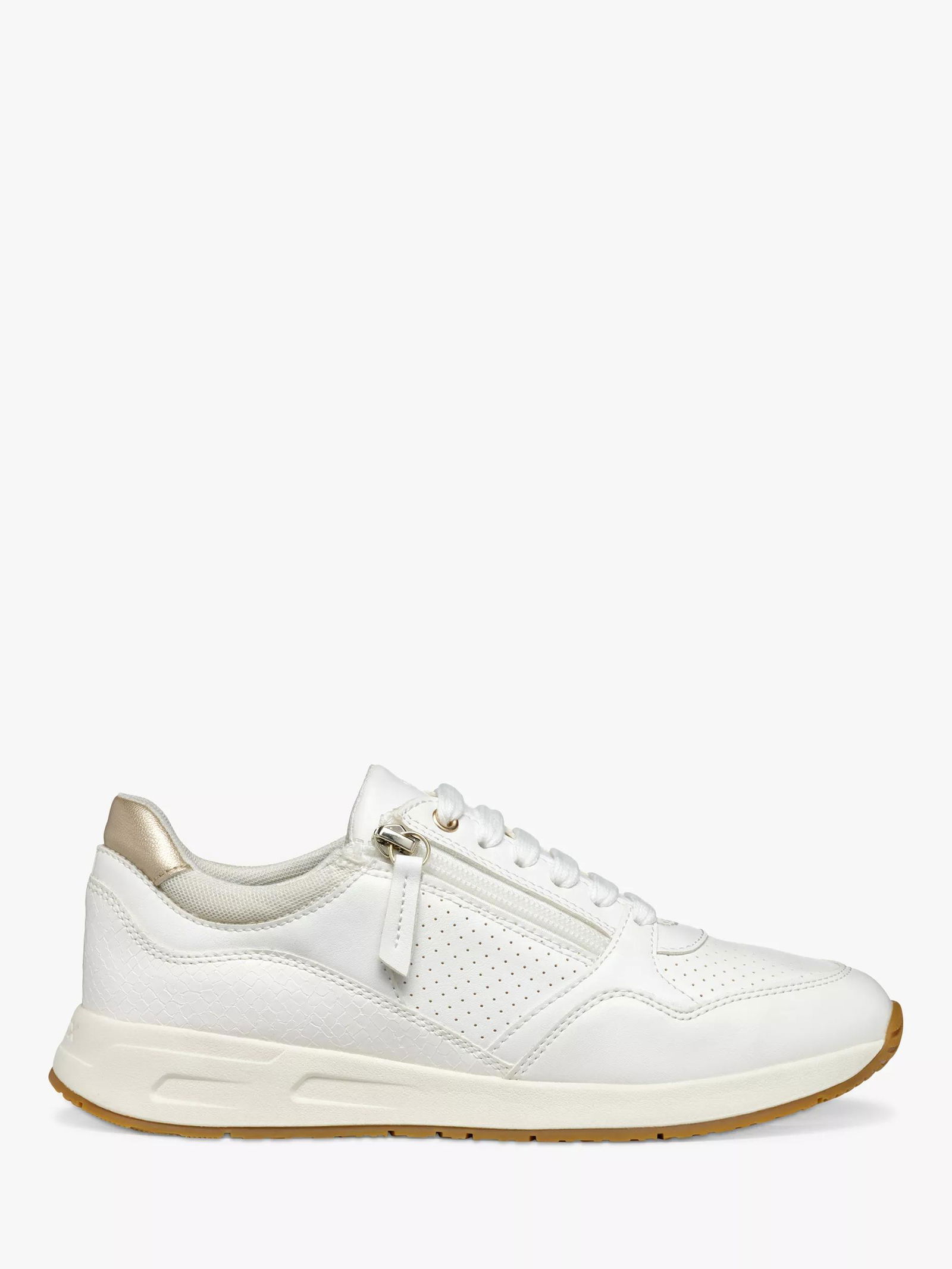 Geox Bulmya Side Zip Trainers in White/Multi | endource