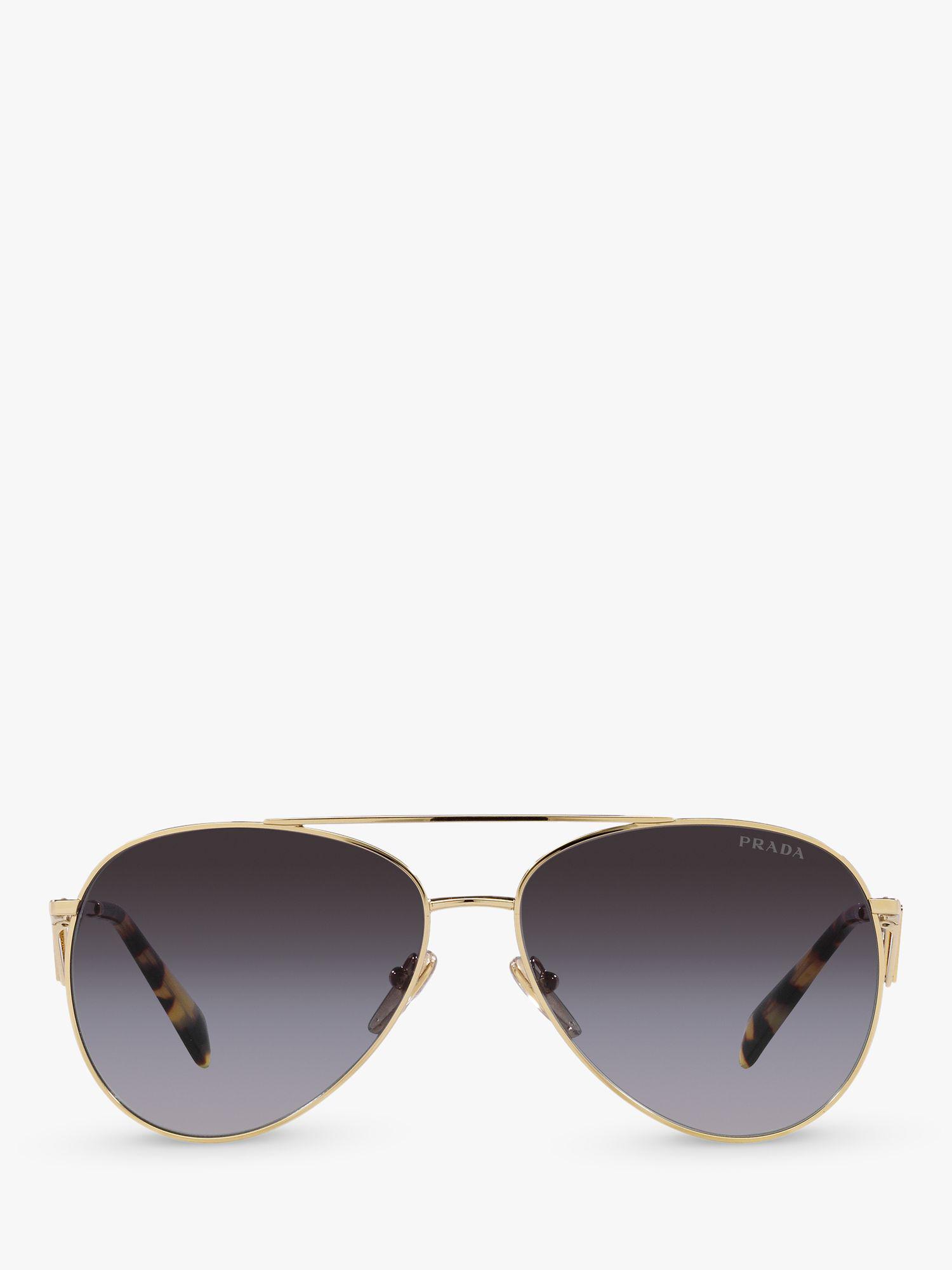 PRADA PR 73ZS Women's Aviator Sunglasses in Pale Gold | endource