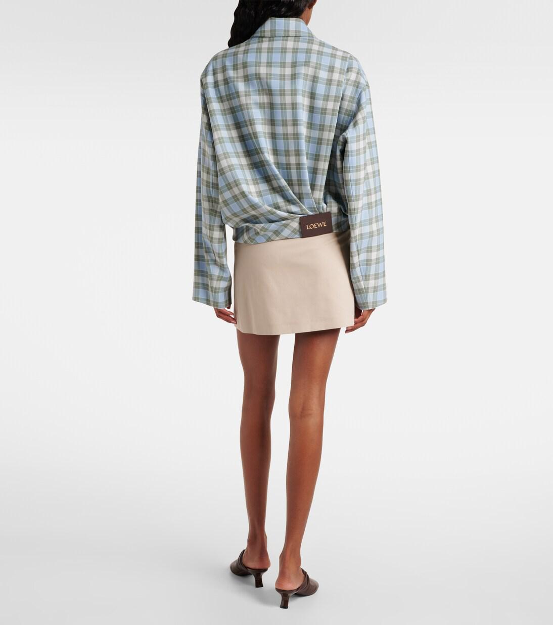 LOEWE Checked Draped Jacket | endource