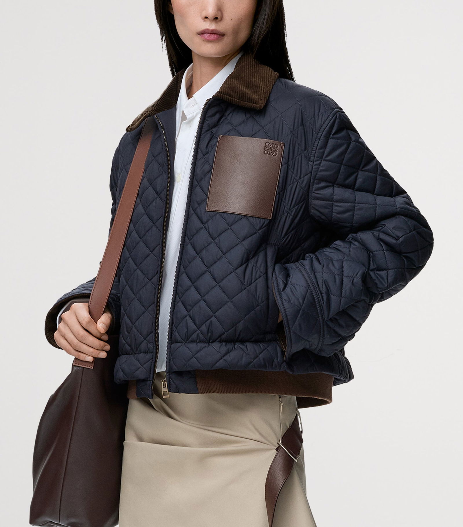 LOEWE Quilted Monogram Field Jacket | endource