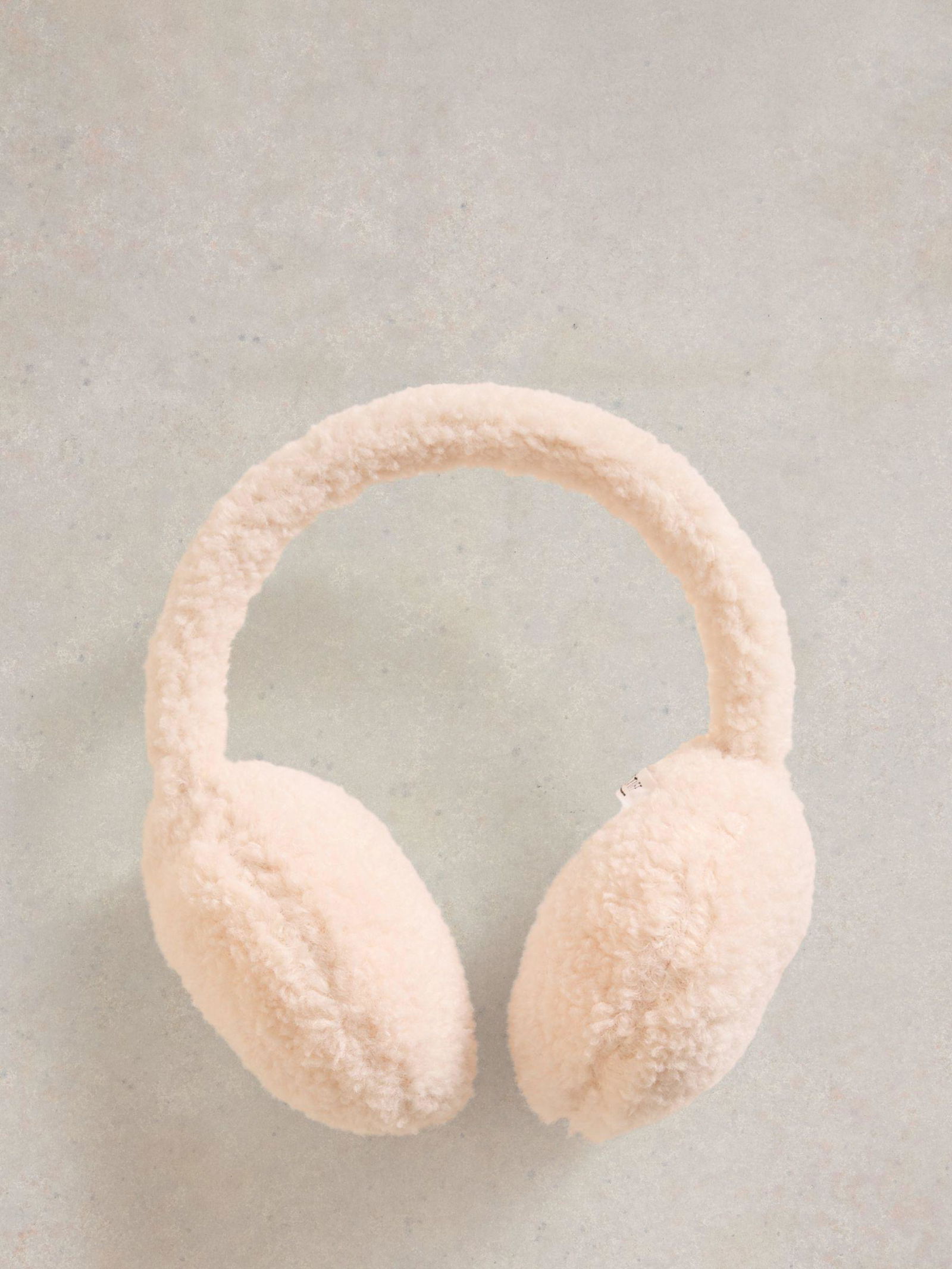 WHITE STUFF Borg Ear Muffs in Pastel Pink | endource