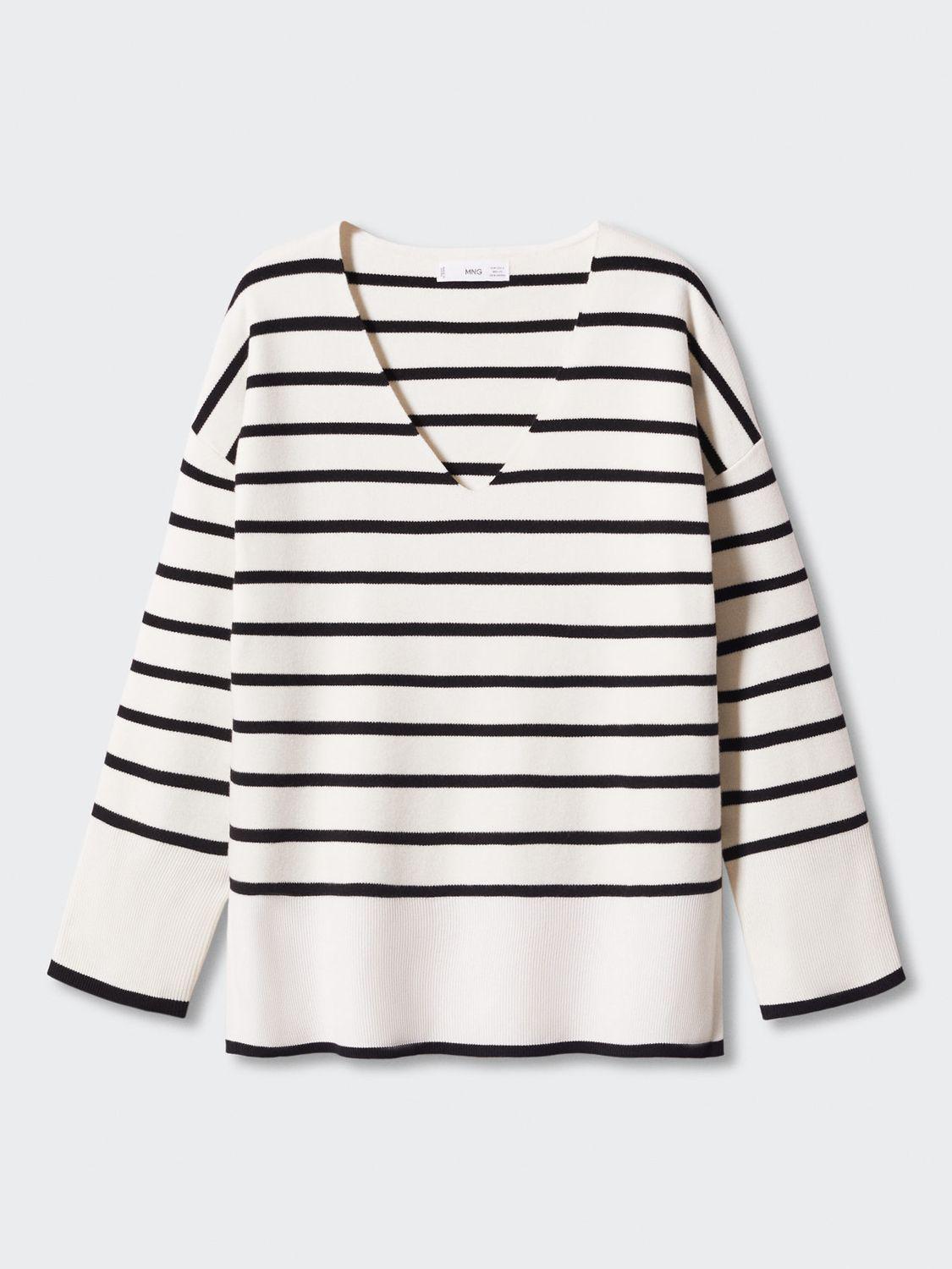 MANGO Tortuga Stripe V-Neck Jumper | endource