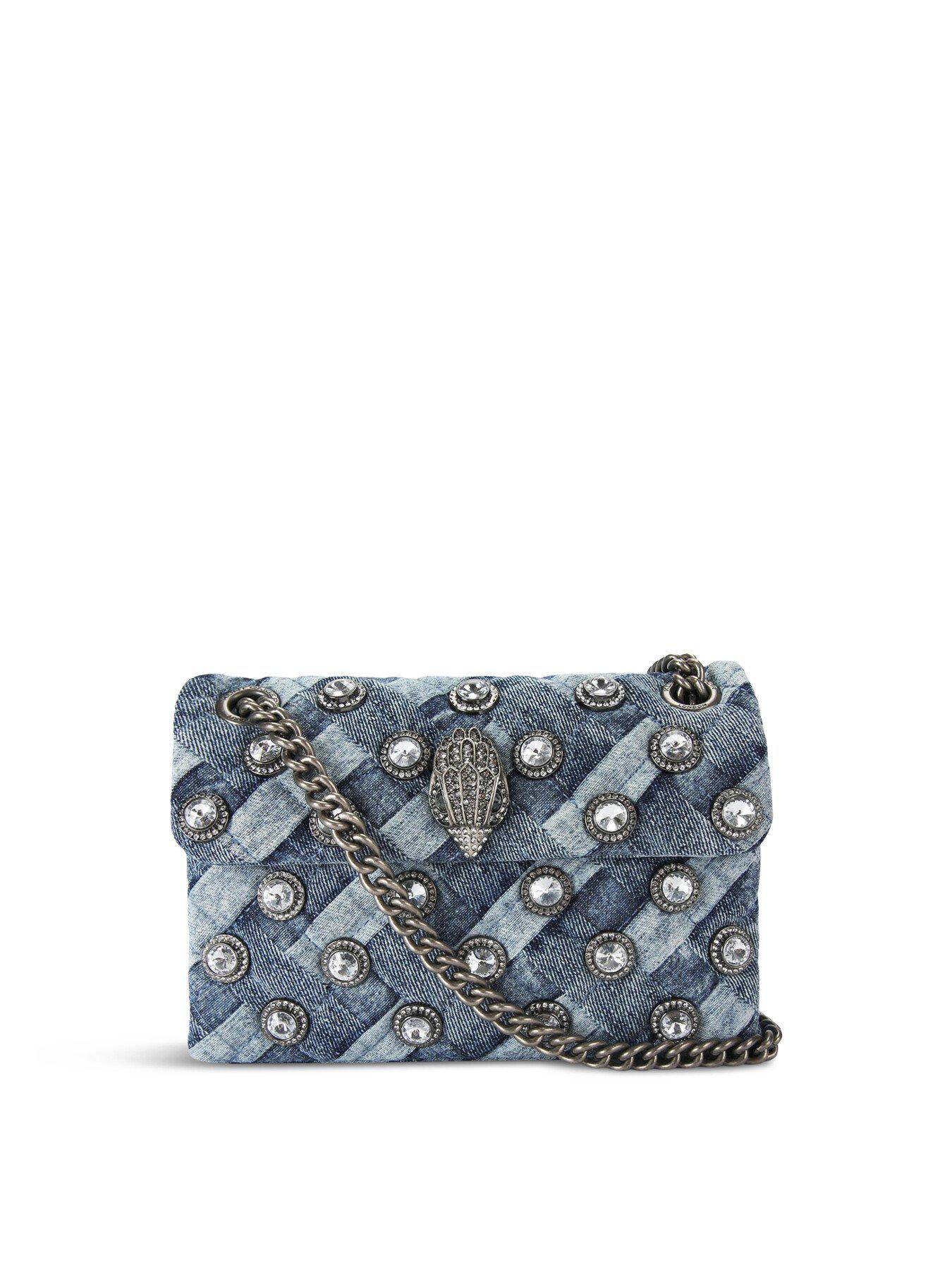 KURT GEIGER LONDON Crystals Mini Kensington Bag in Blue | Endource