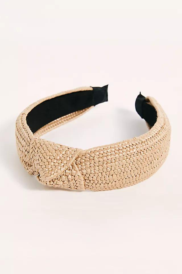 FREE PEOPLE Straw Knotted Headband in Straw | Endource