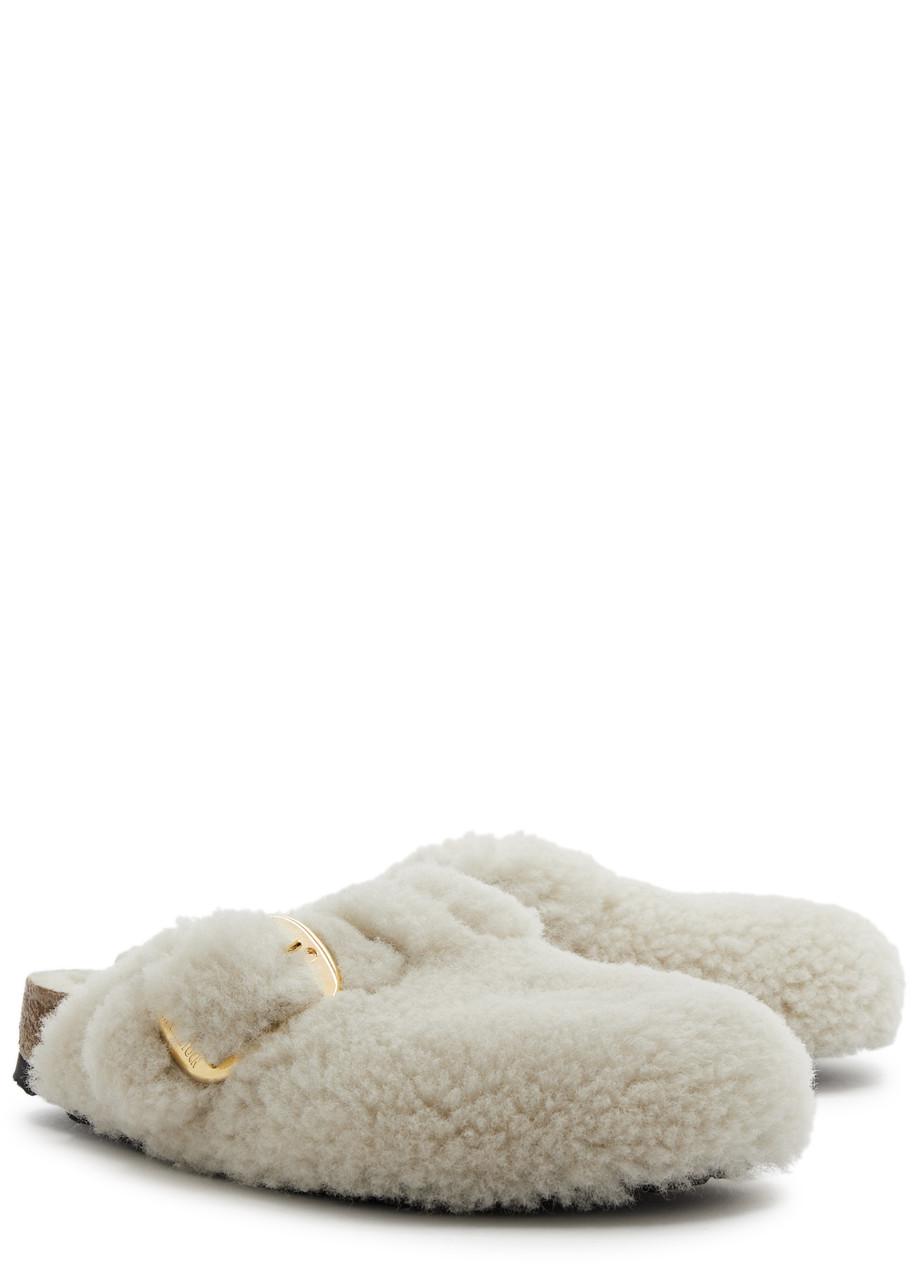BIRKENSTOCK Boston Teddy Shearling Sliders | endource