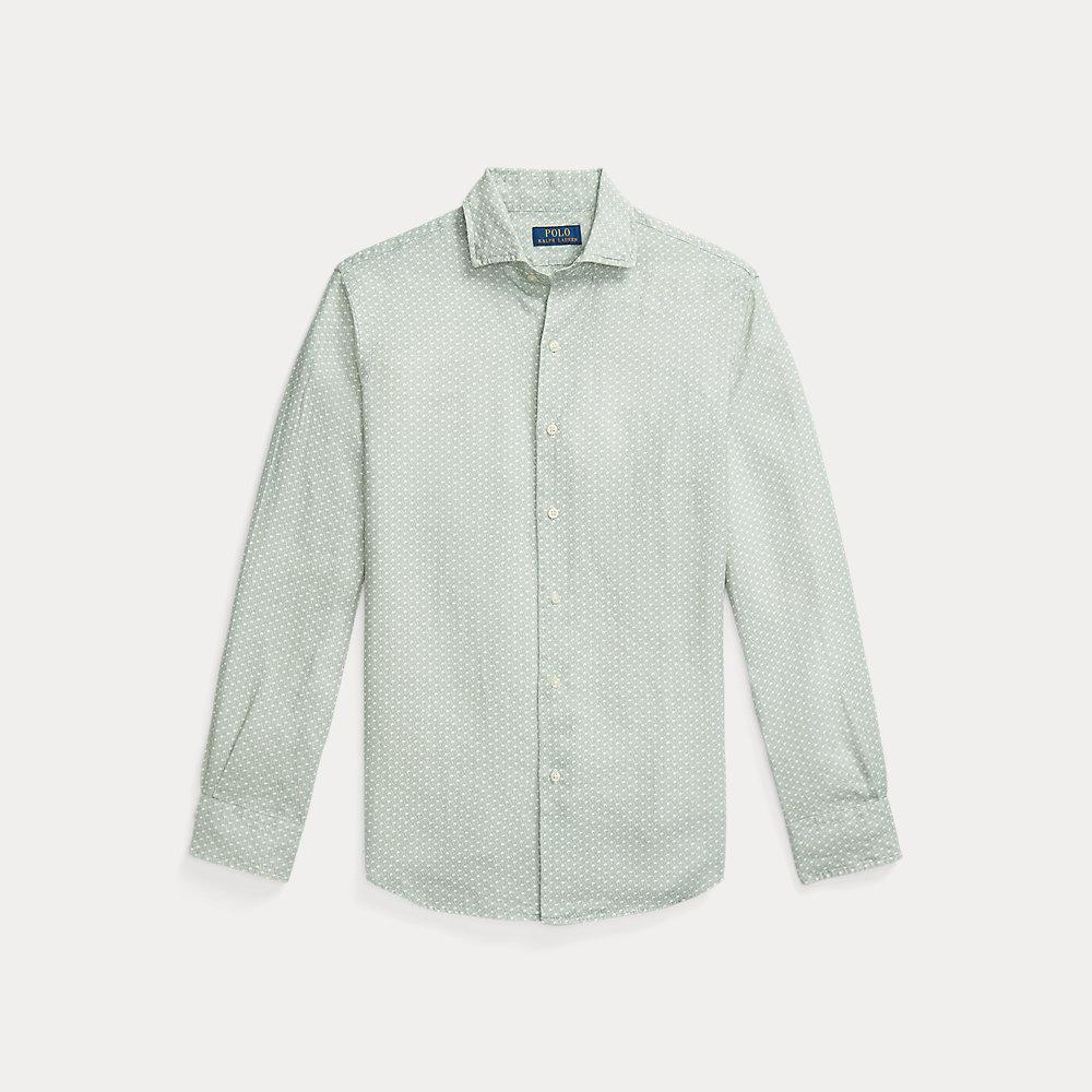 POLO RALPH LAUREN Custom Fit Equestrian-Print Linen Shirt in Green ...