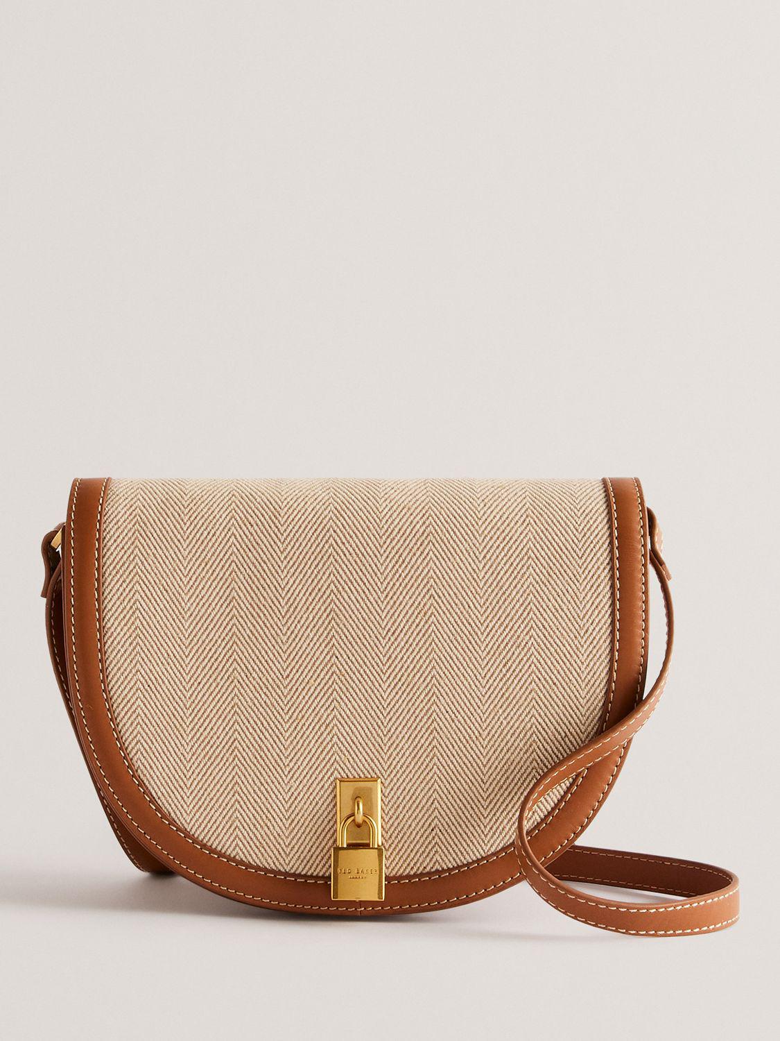 TED BAKER Regeent Padlock Canvas Saddle Crossbody Bag | endource
