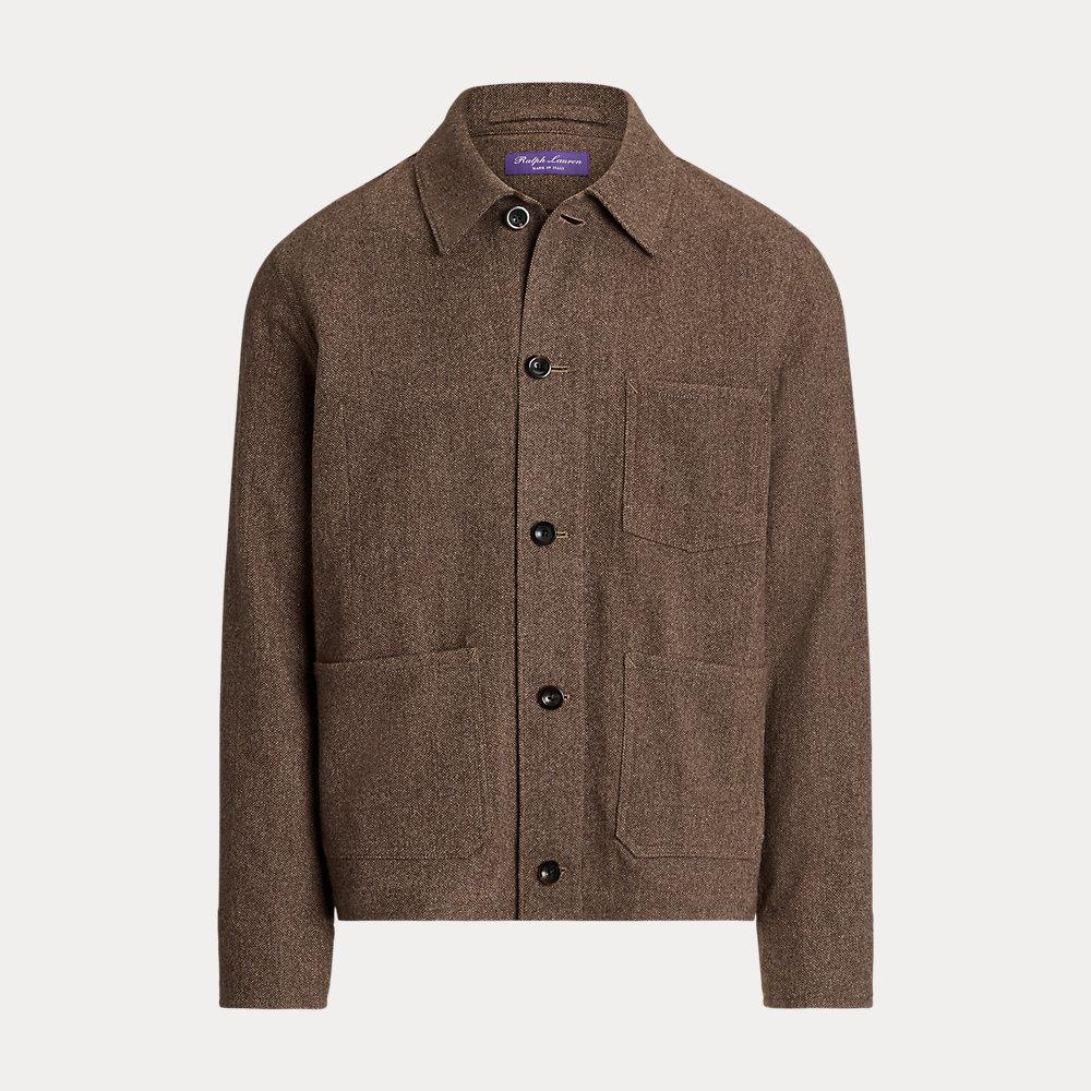 RALPH LAUREN PURPLE LABEL Burnham Hand-Tailored Wool Twill Jacket in Multi | Endource