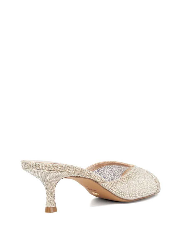 Dune London Milo Mules In Gold | endource