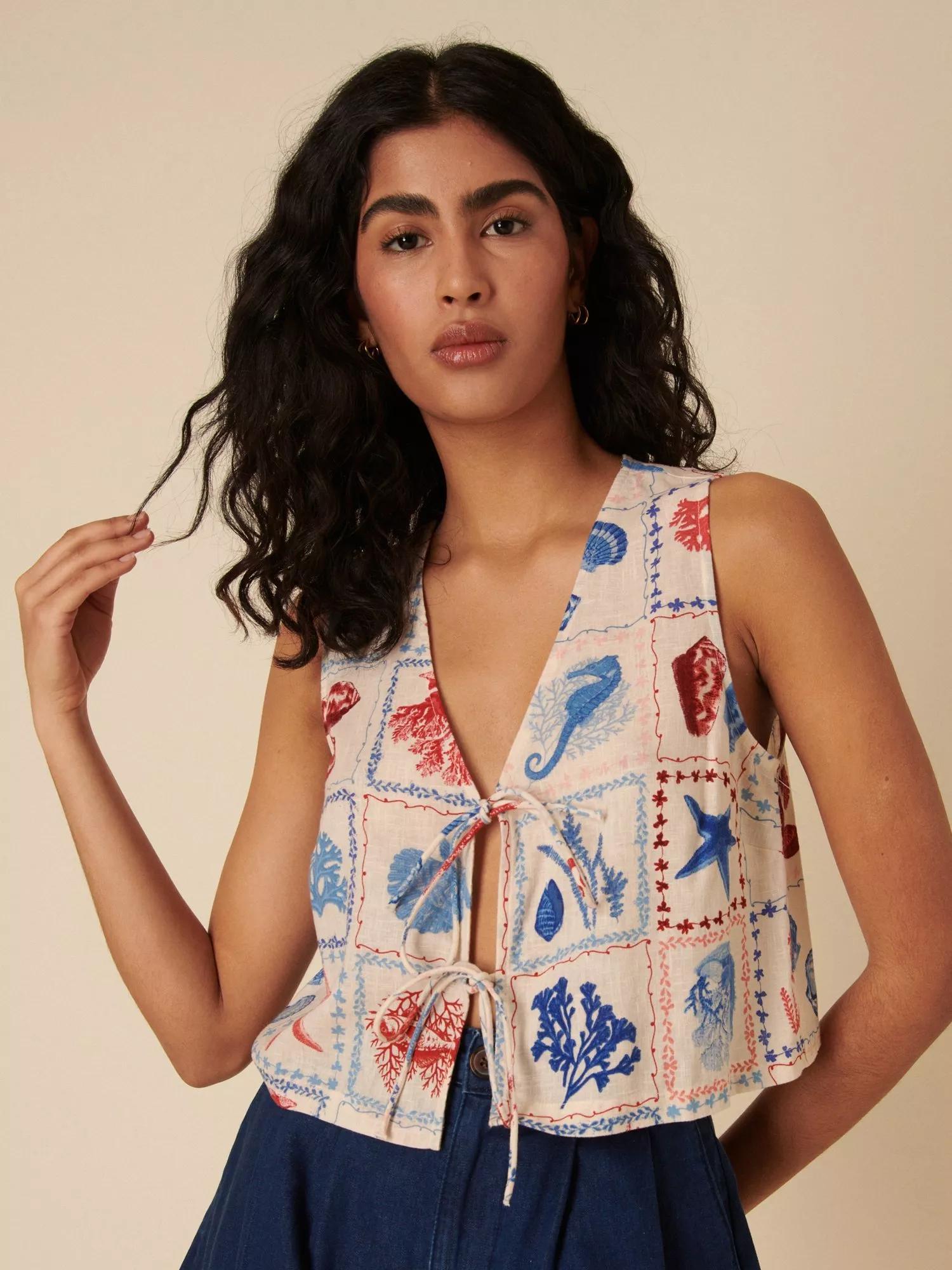 NOBODY'S CHILD Thandy Seaside Top in Multi | endource