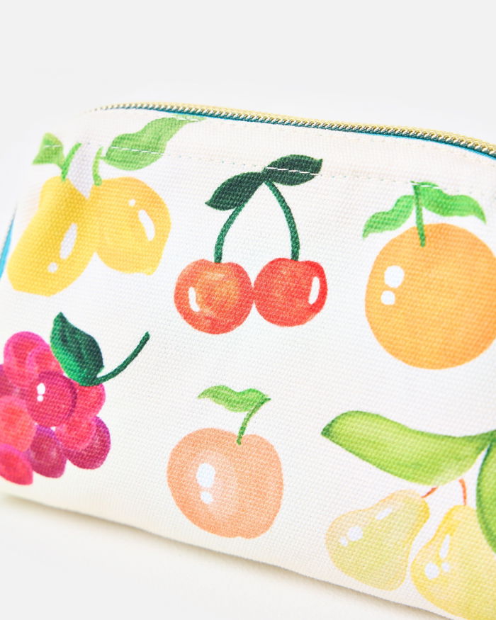 OLIVER BONAS Fruit Salad White Makeup Bag | endource