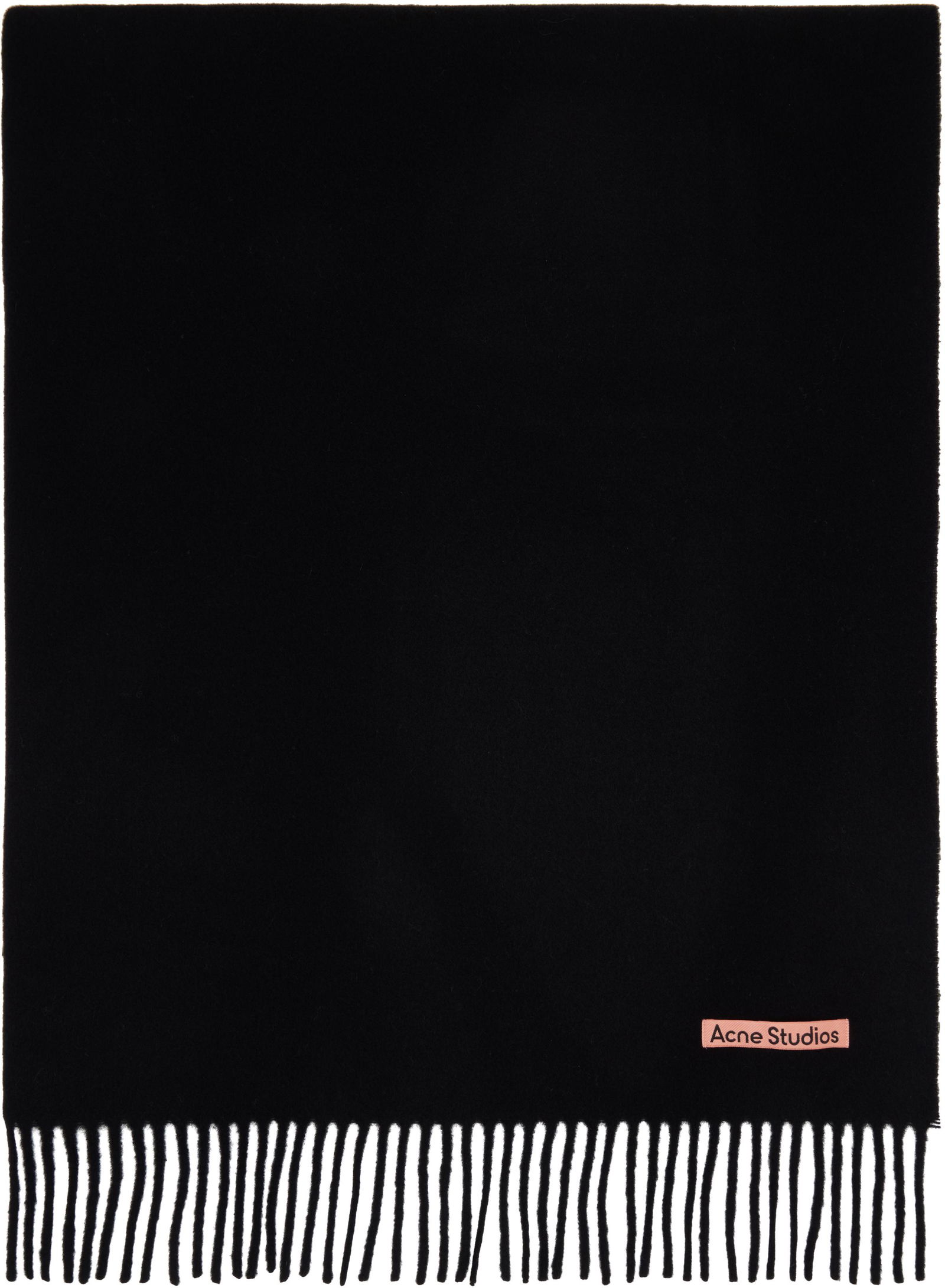 ACNE STUDIOS Oversized Fringe Wool Scarf | endource