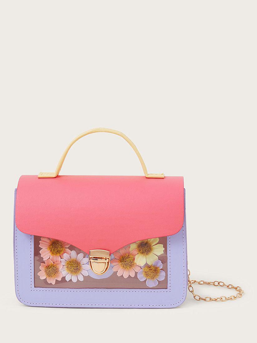 Monsoon Floral Colour Block Bag in Multi | Endource