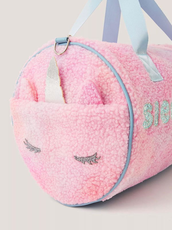 Monsoon Kids' Faux Fur Unicorn Sleepover Duffle Bag, Multi | endource