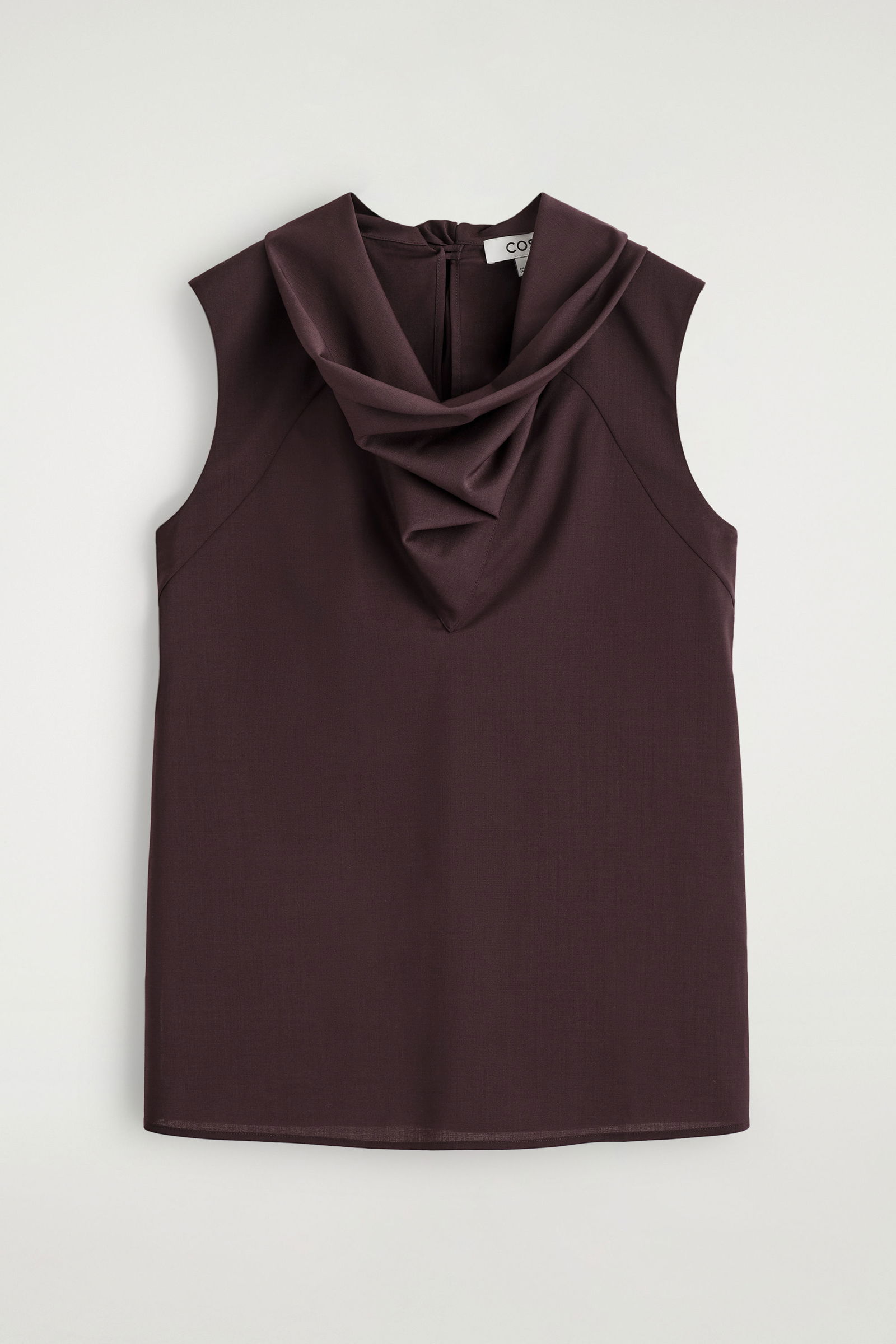COS Fluid Funnel-Neck Scarf Blouse | endource