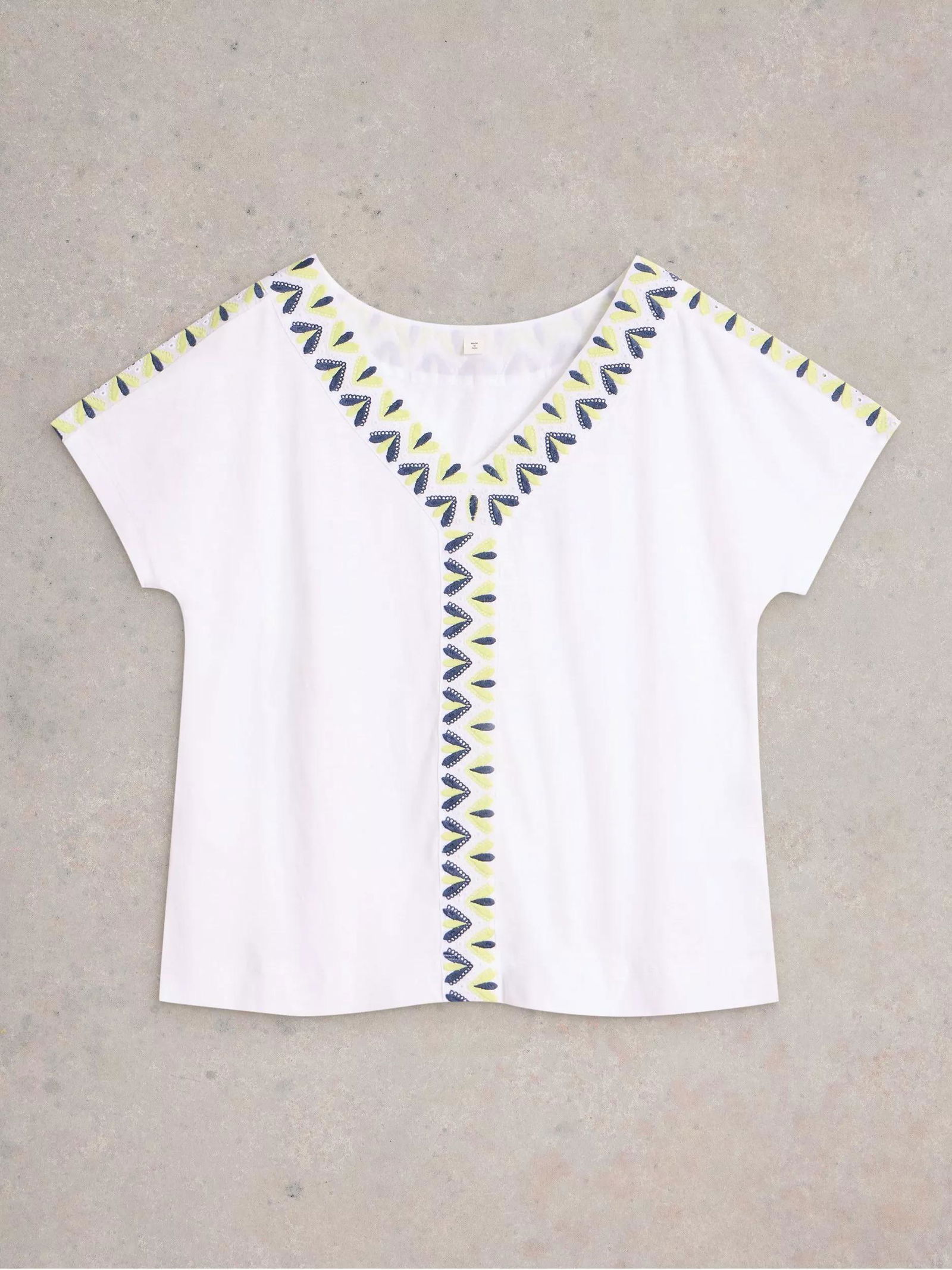 WHITE STUFF Neva Top in White/Multi | endource