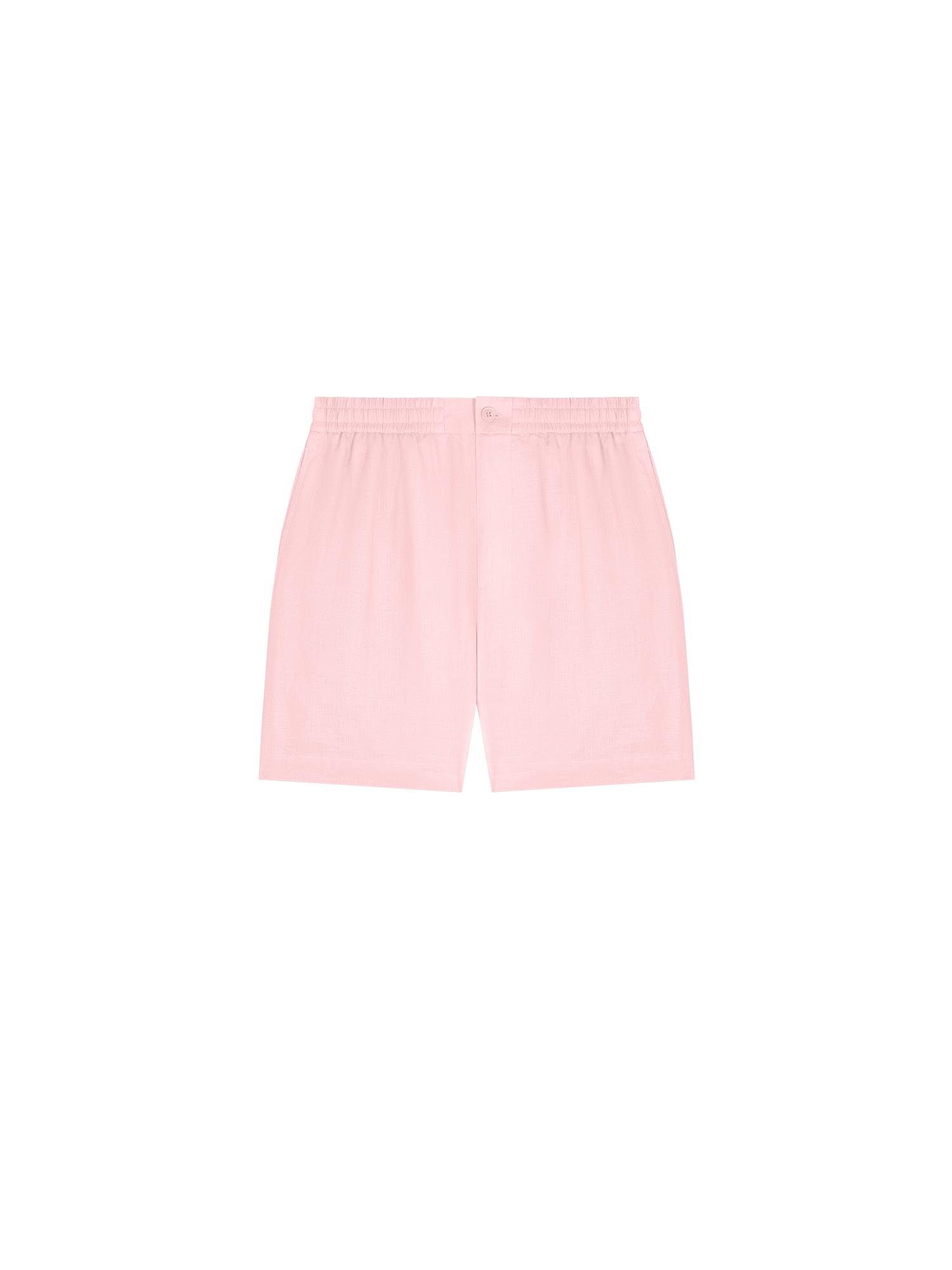 PANGAIA DNA Aloe Linen Shorts in Magnolia Pink | endource