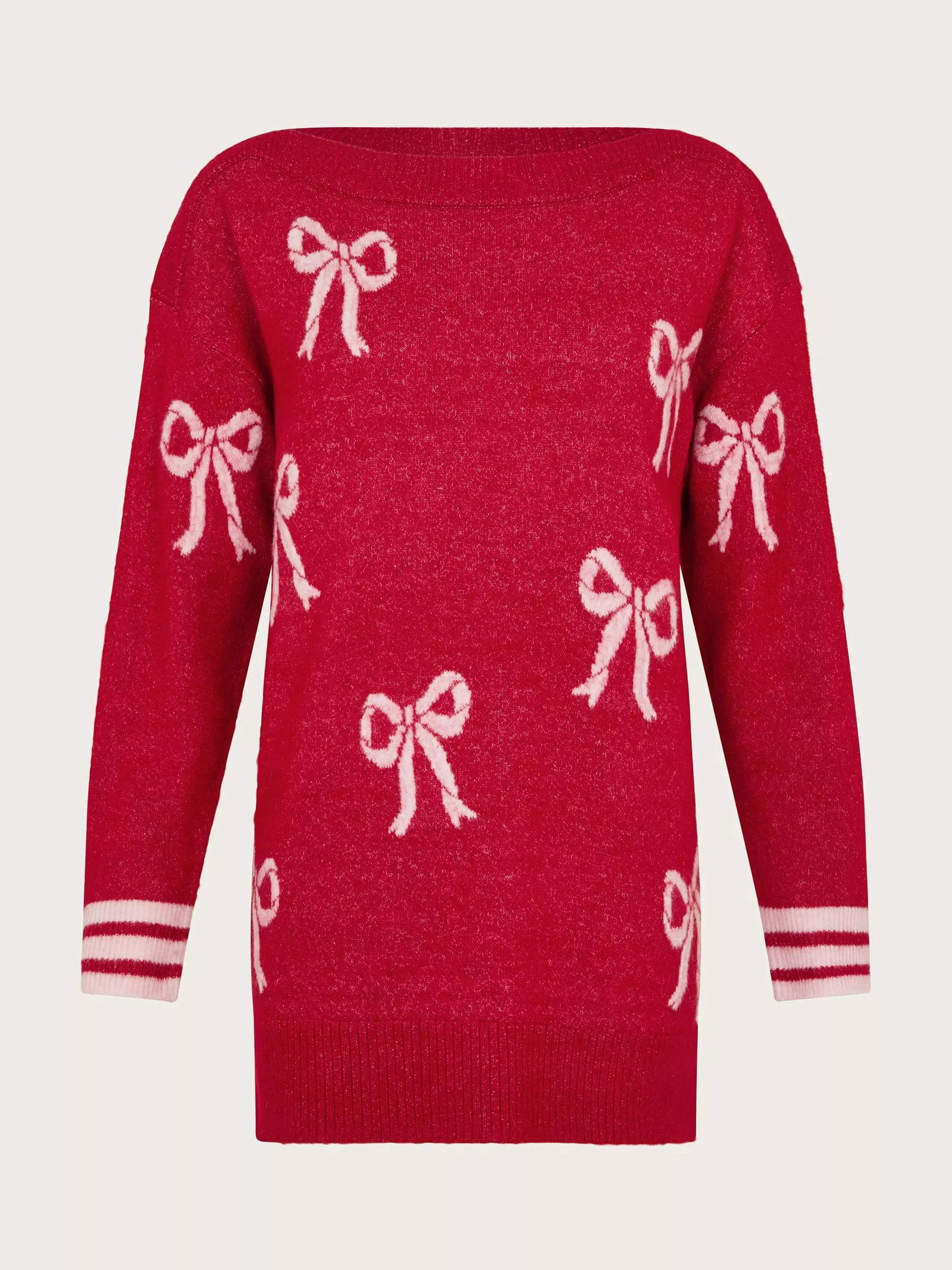 Monsoon Mia Bow Jumper in Red | endource
