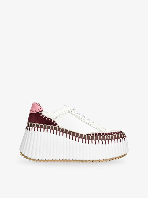 CHLOÉ Nama Runner Platform Woven Trainers | endource