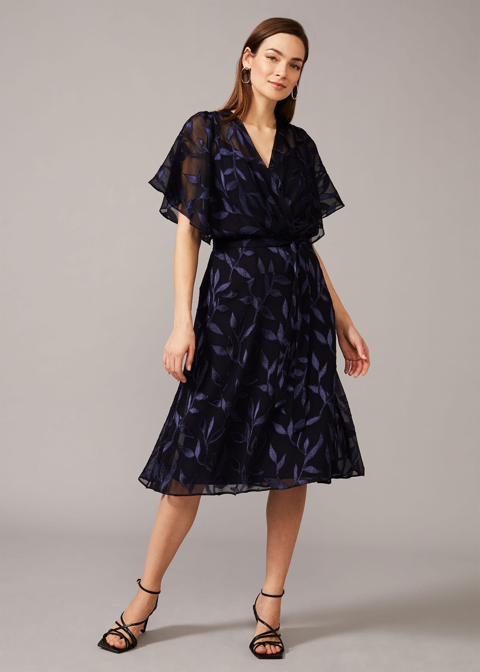 PHASE EIGHT Madden Leaf Burnout Dress | endource