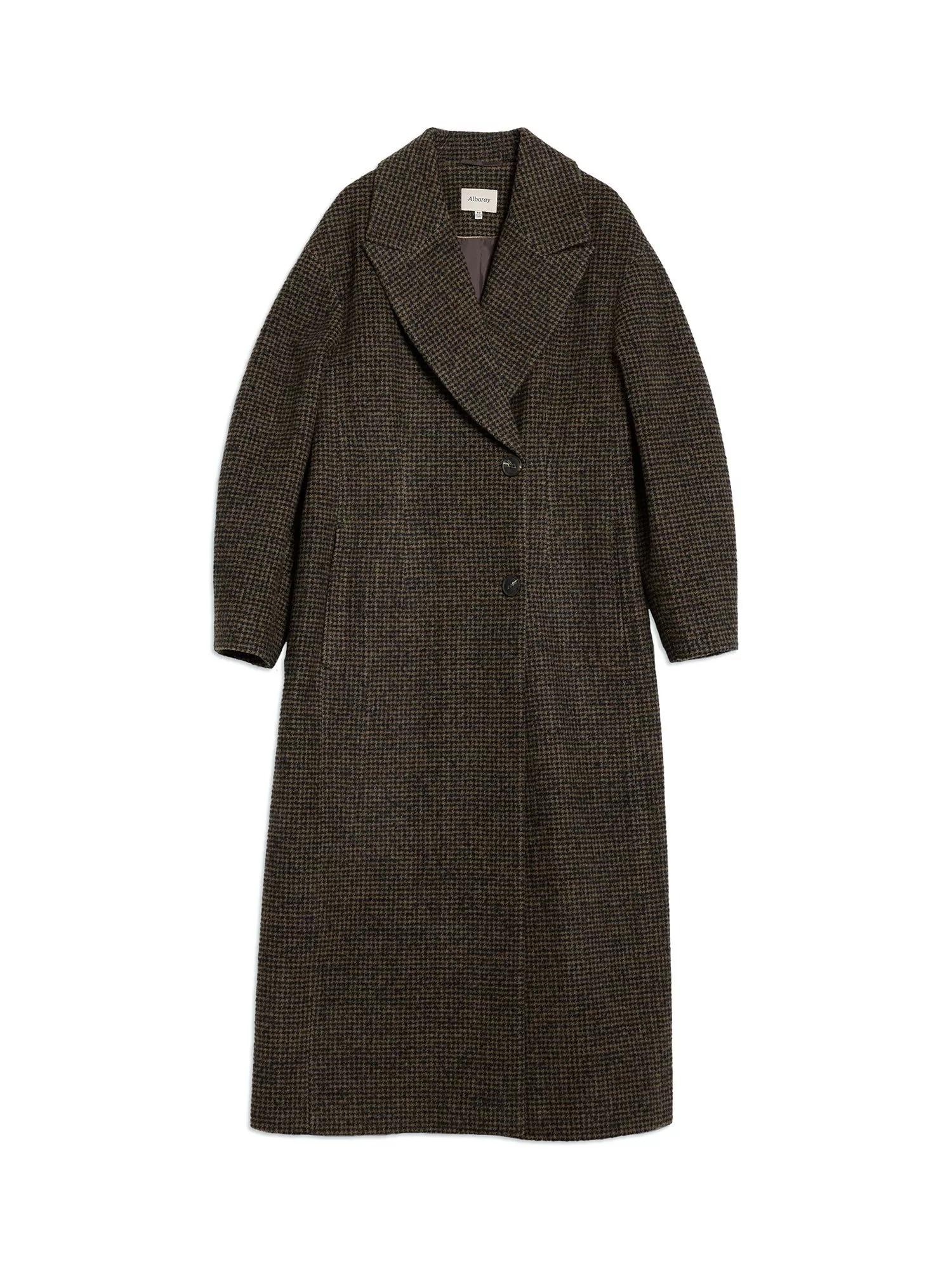 ALBARAY Wool Blend Tweed Coat | endource