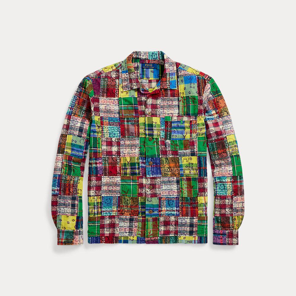 POLO RALPH LAUREN Classic Fit Patchwork Madras Camp Shirt in Multi ...