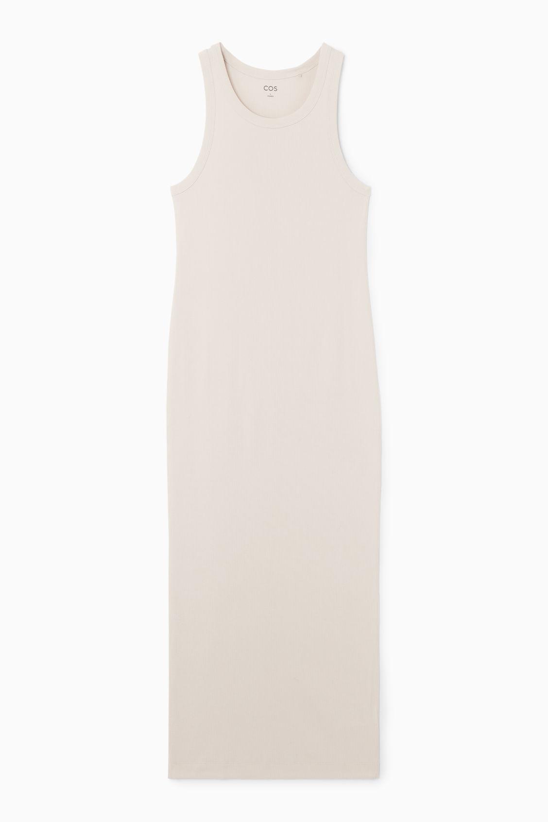 COS Ribbed Tube Dress in OFF-WHITE | endource
