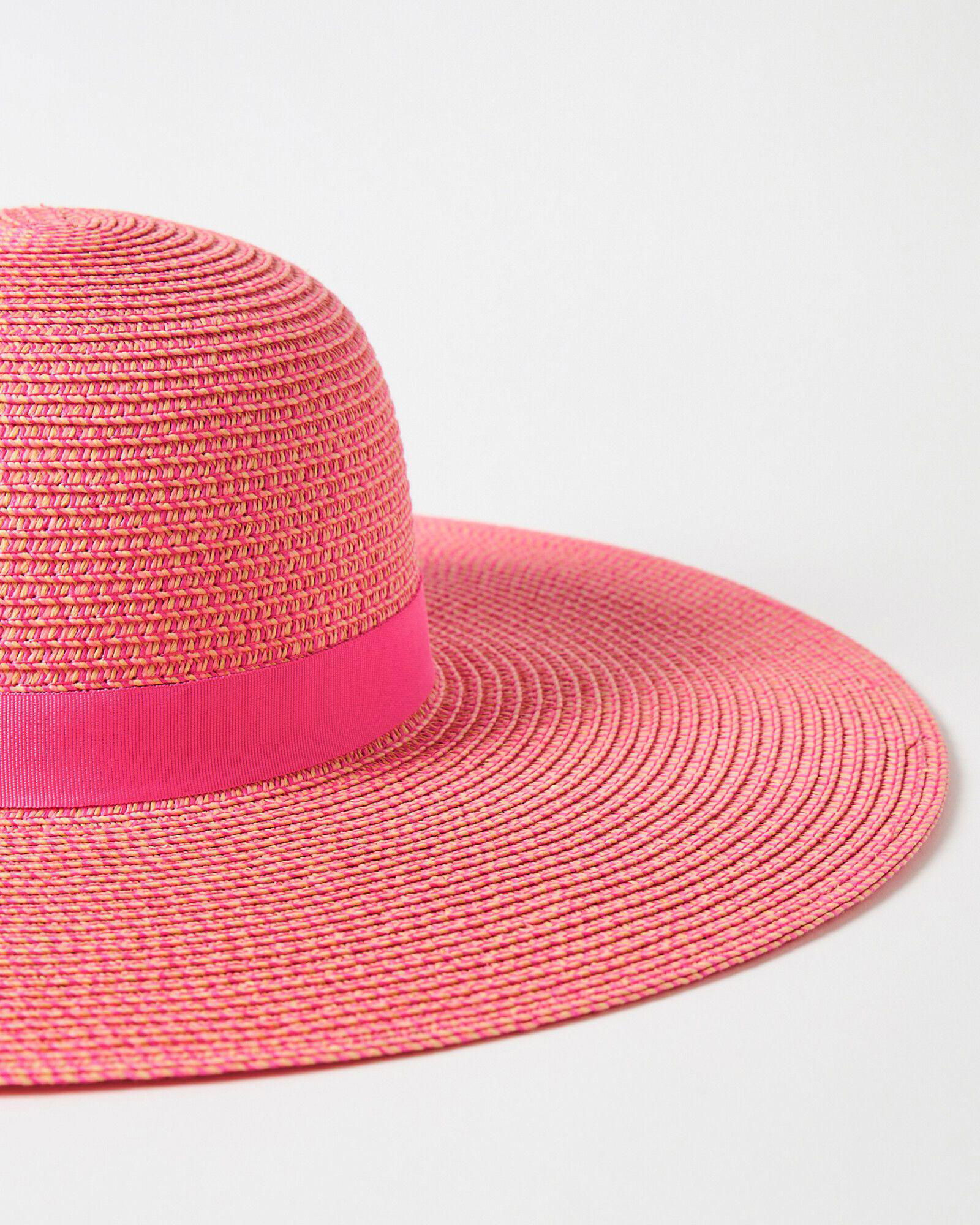 OLIVER BONAS Twist Floppy Straw Hat in Pink | Endource