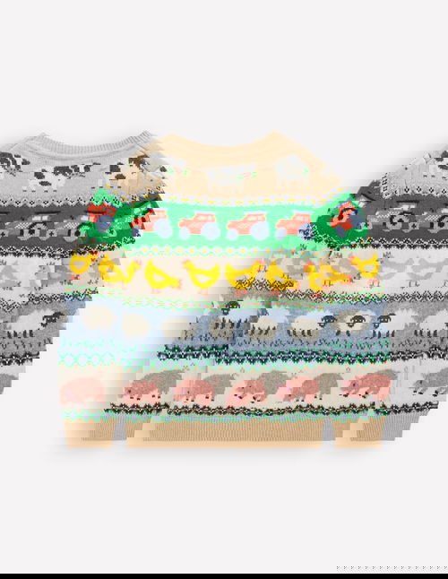 BODEN Fair Isle Jumper-Farm Animals | endource